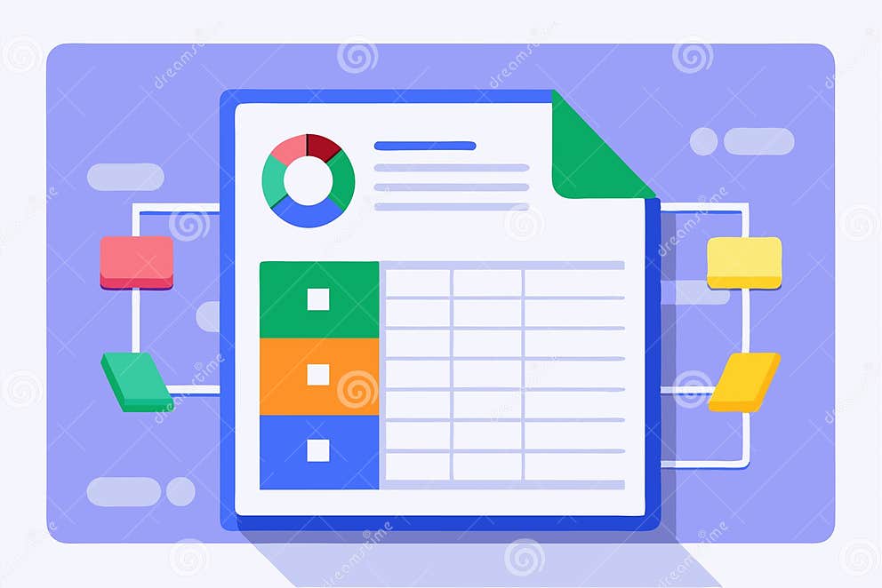 A Colorful Spreadsheet Layout Features Graphs and Charts Alongside ...
