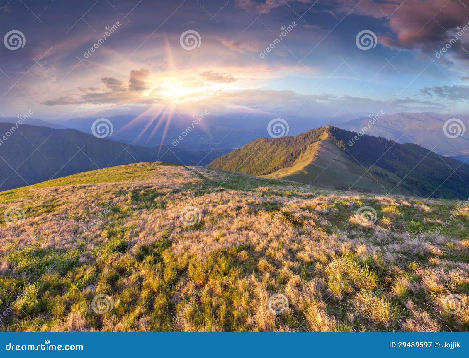 Colorful Spring Landscape in the Mountains Stock Image - Image of ...