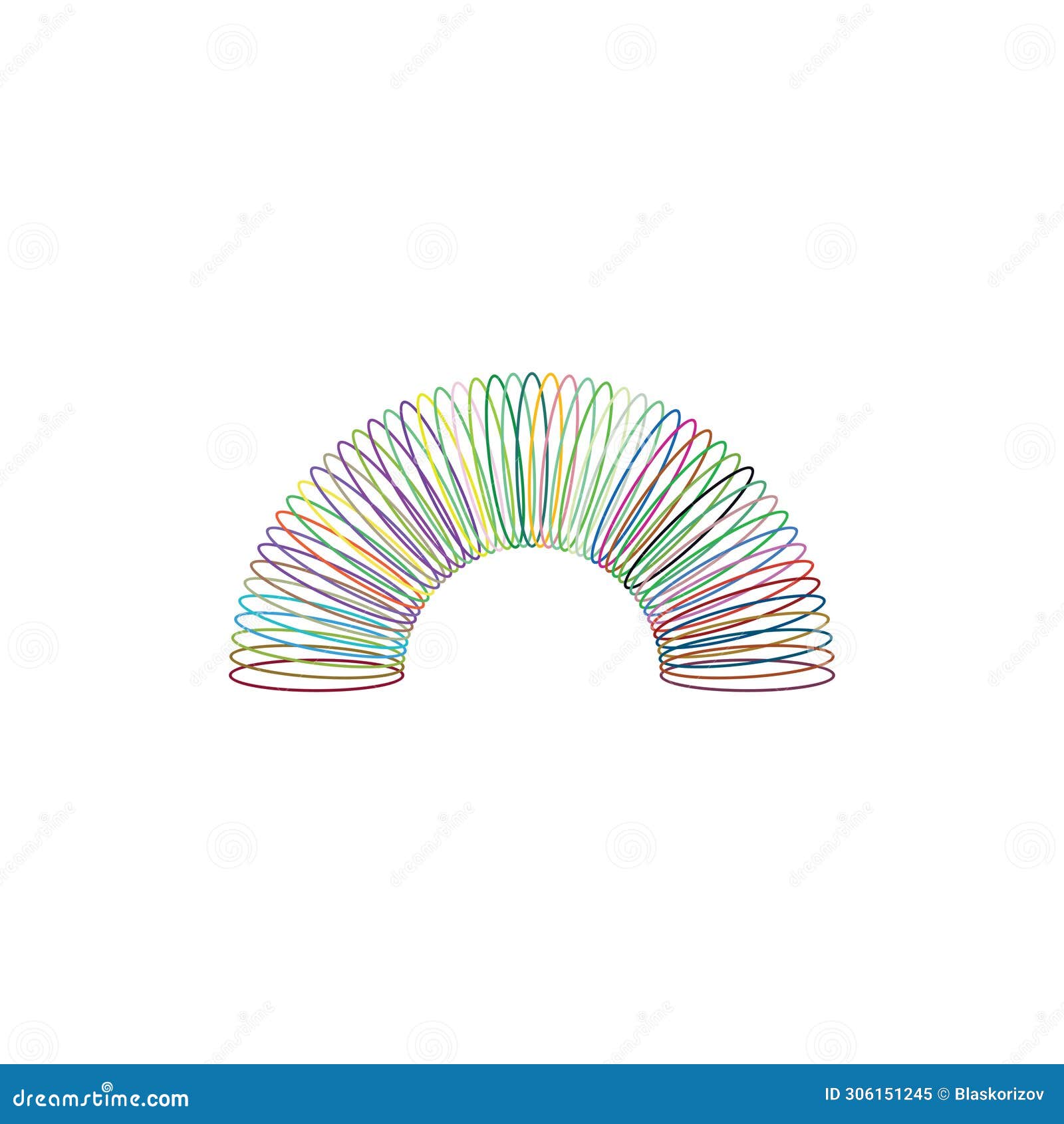 Colorful Spring Slinky Toy Icon Logo Stock Vector - Illustration of ...