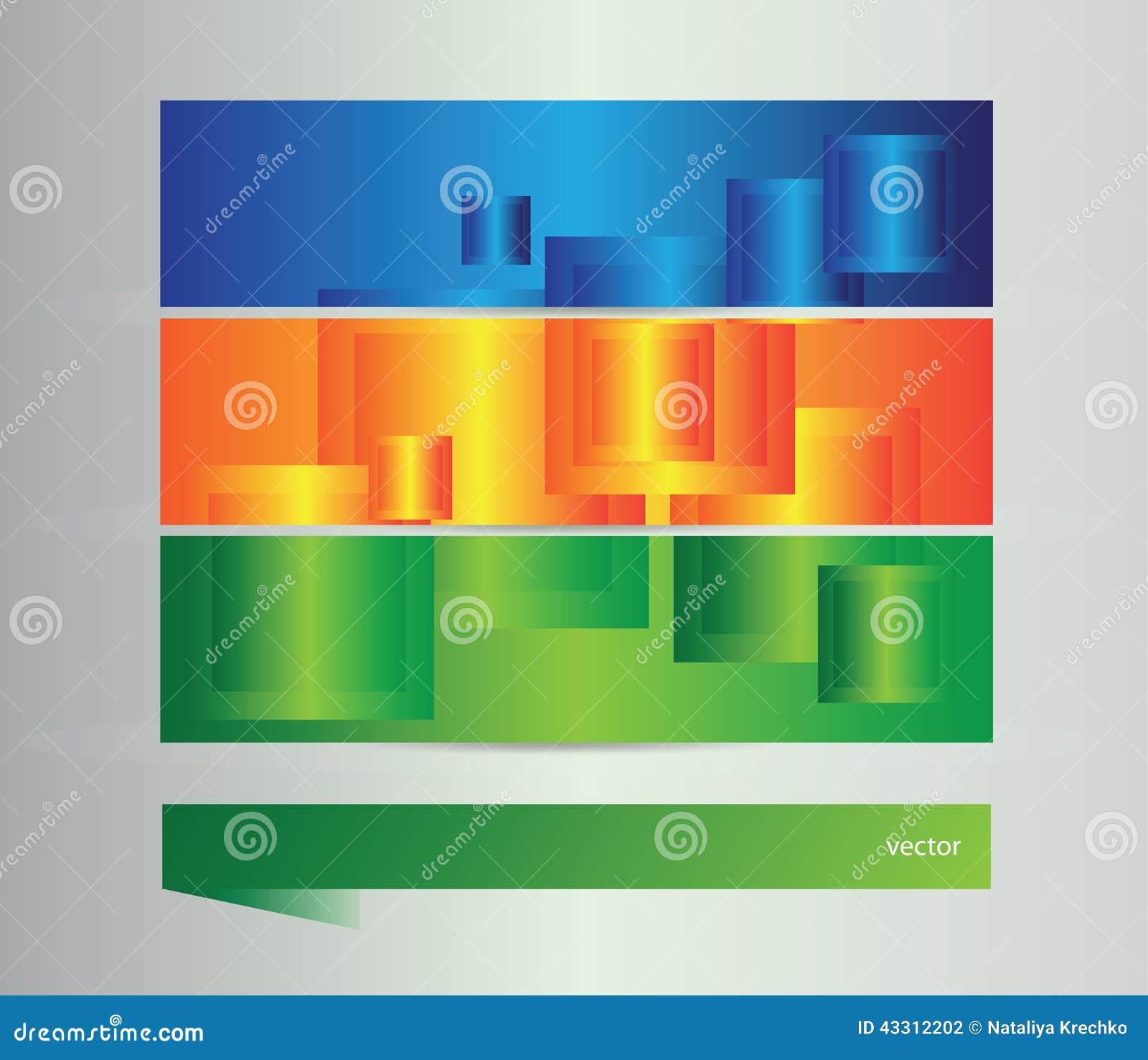 Colorful Square banners stock vector. Illustration of cool - 43312202