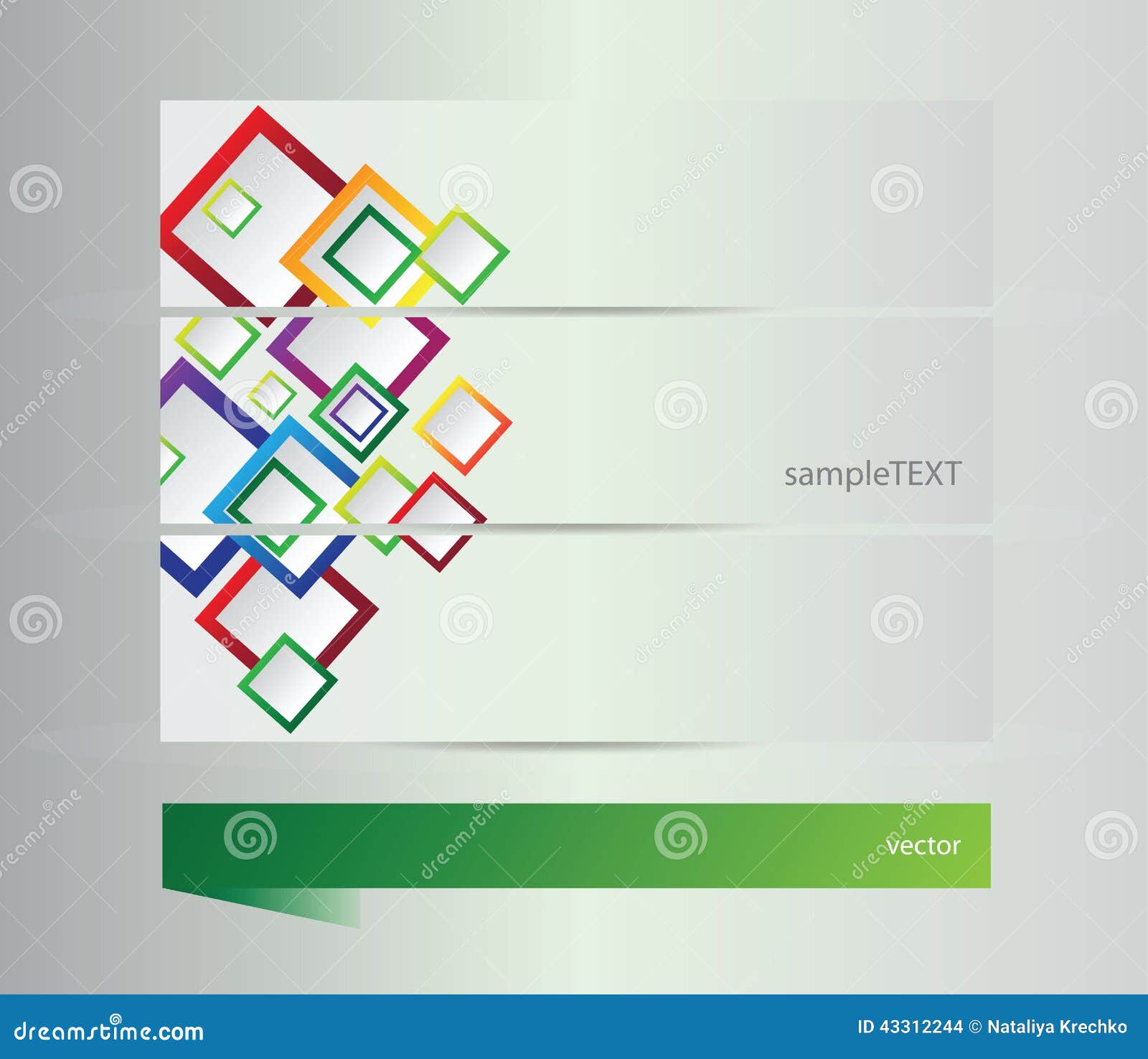 Colorful Square banners stock vector. Illustration of light - 43312244