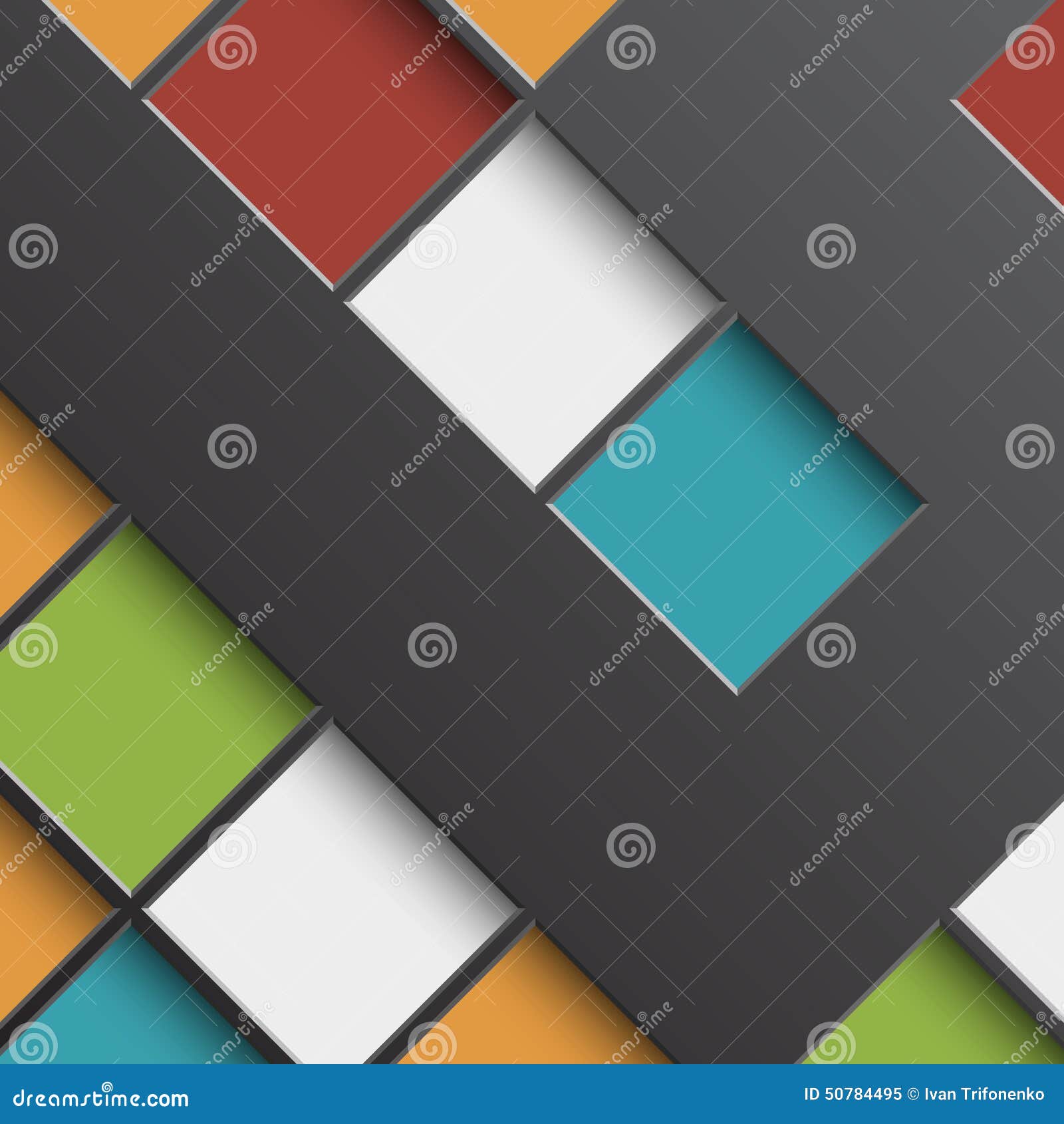 Colorful square cells stock vector. Illustration of pointer - 50784495