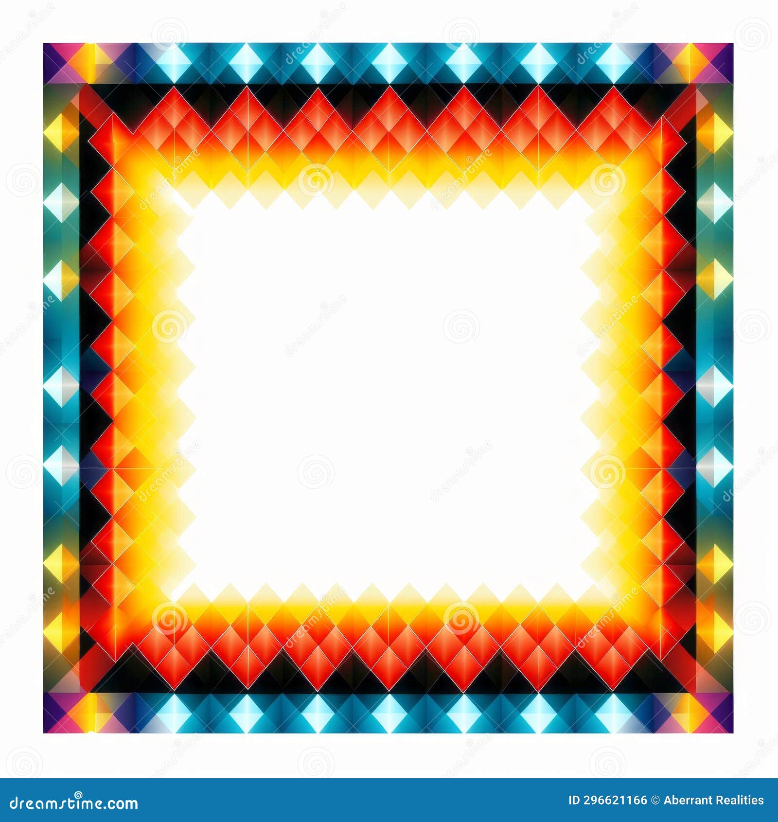 A Colorful Square Frame with an Abstract Design Stock Illustration ...