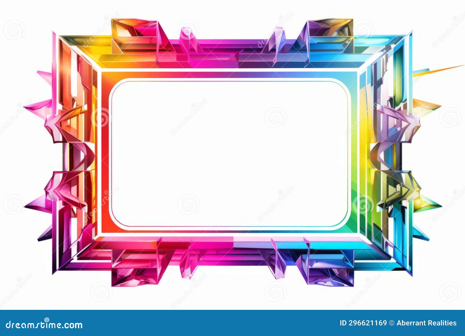 A Colorful Square Frame with an Abstract Design Stock Illustration ...
