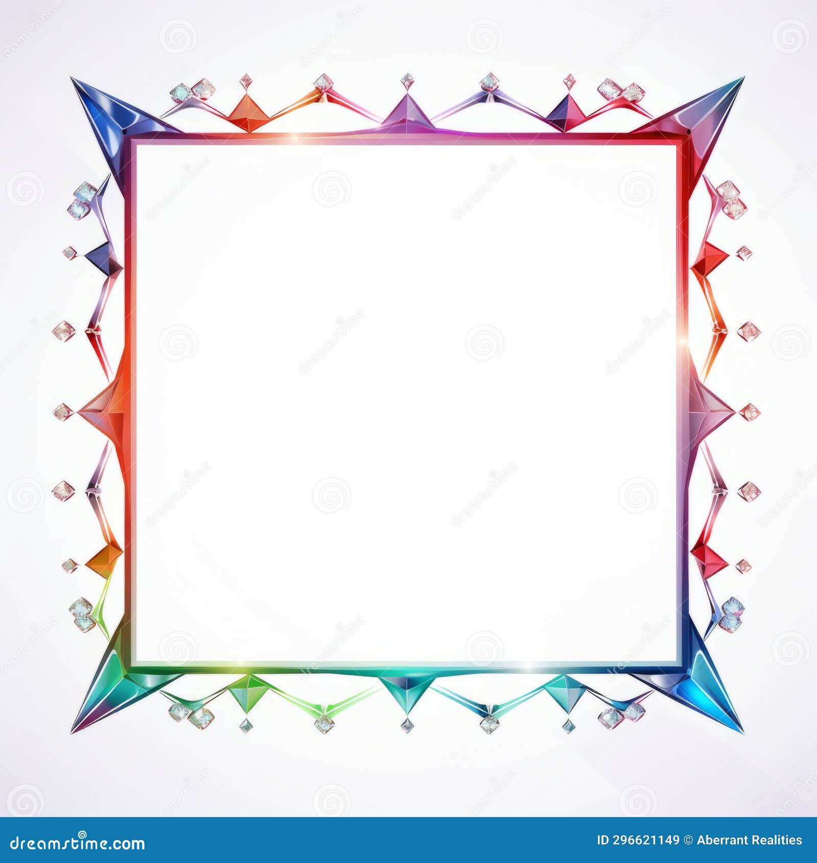 A Colorful Square Frame with an Abstract Design on a White Background ...