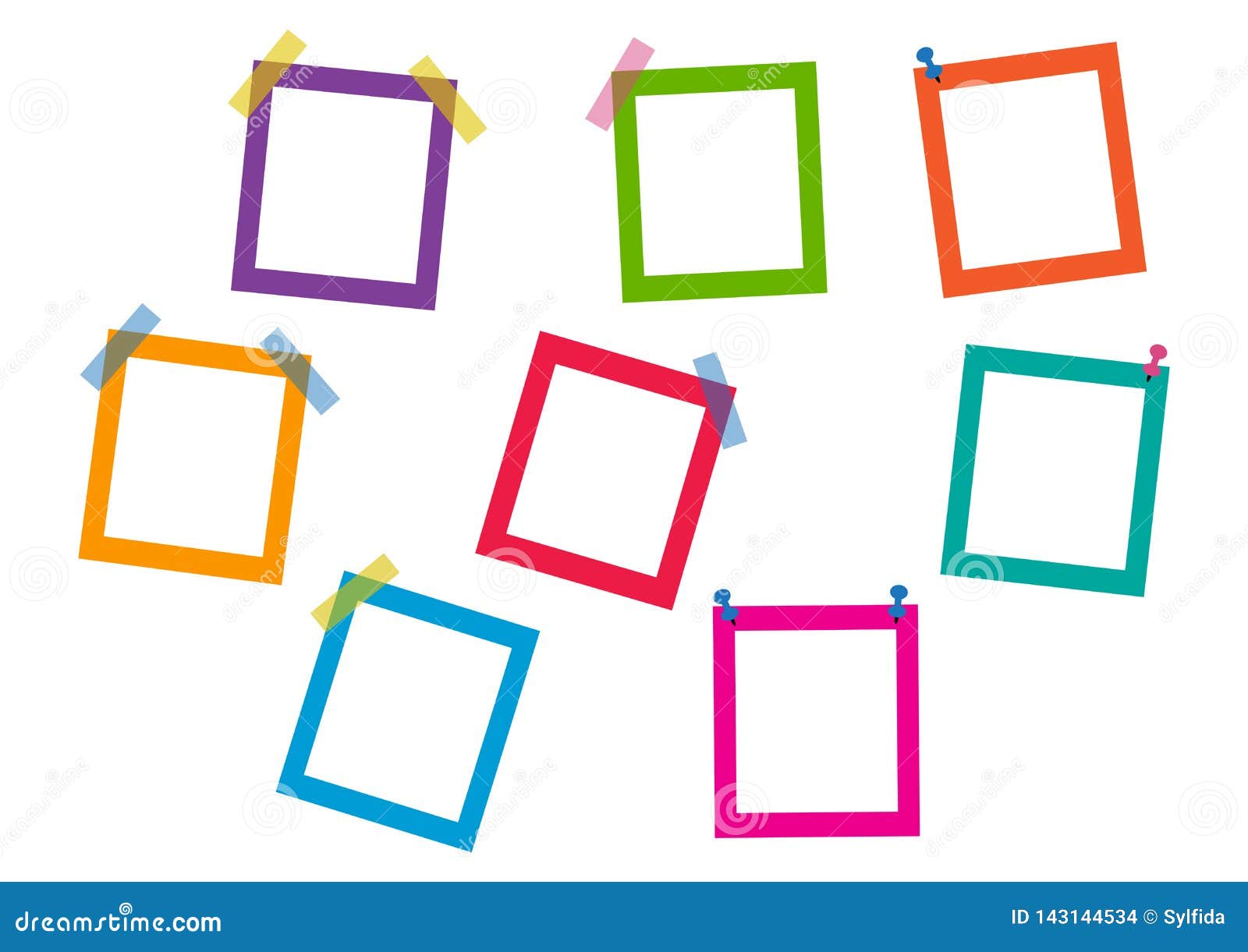 Colorful Square Frames. Vector Illustration Stock Illustration ...