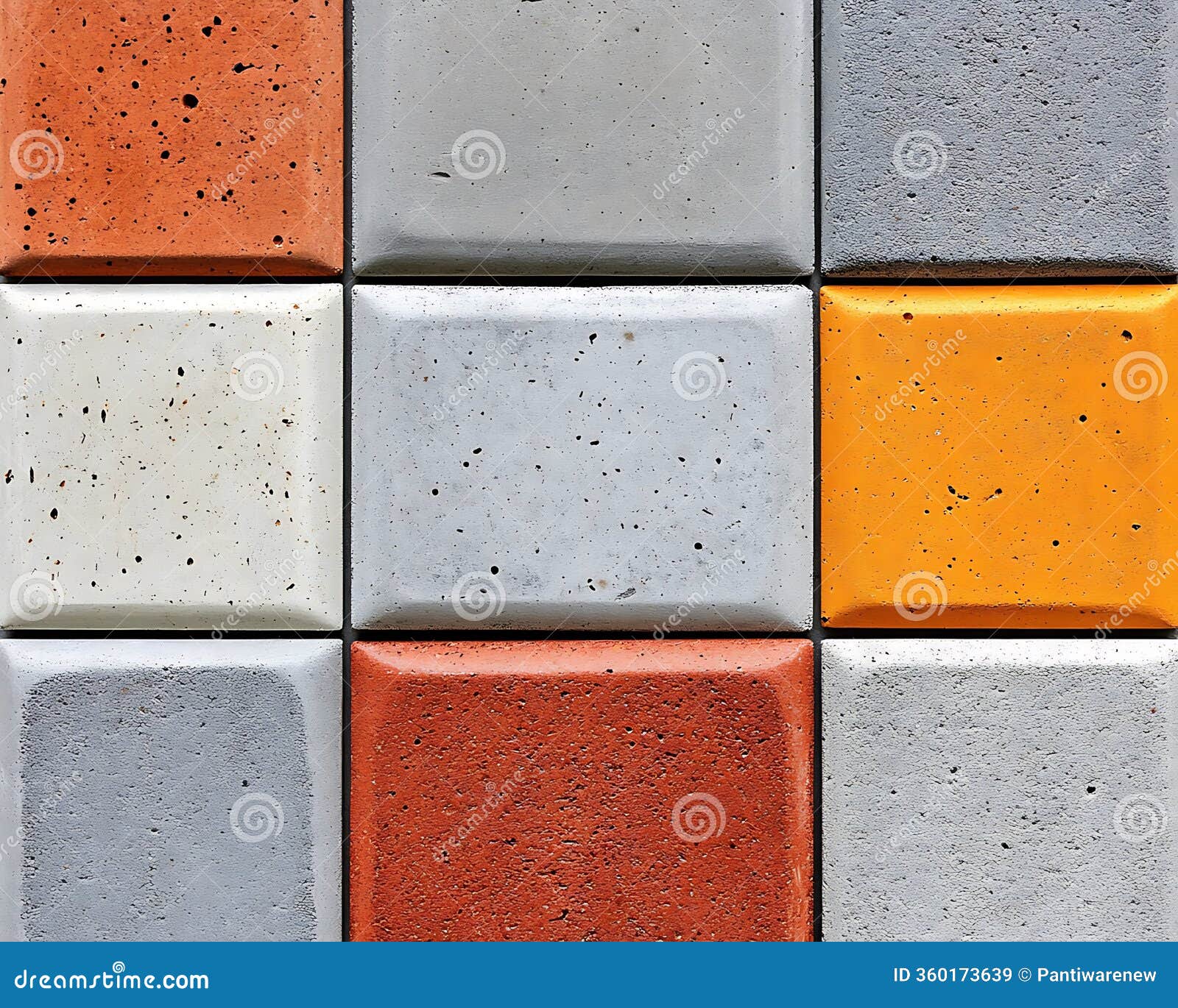 Colorful Square Paving Stone Pattern Stock Illustration - Illustration ...