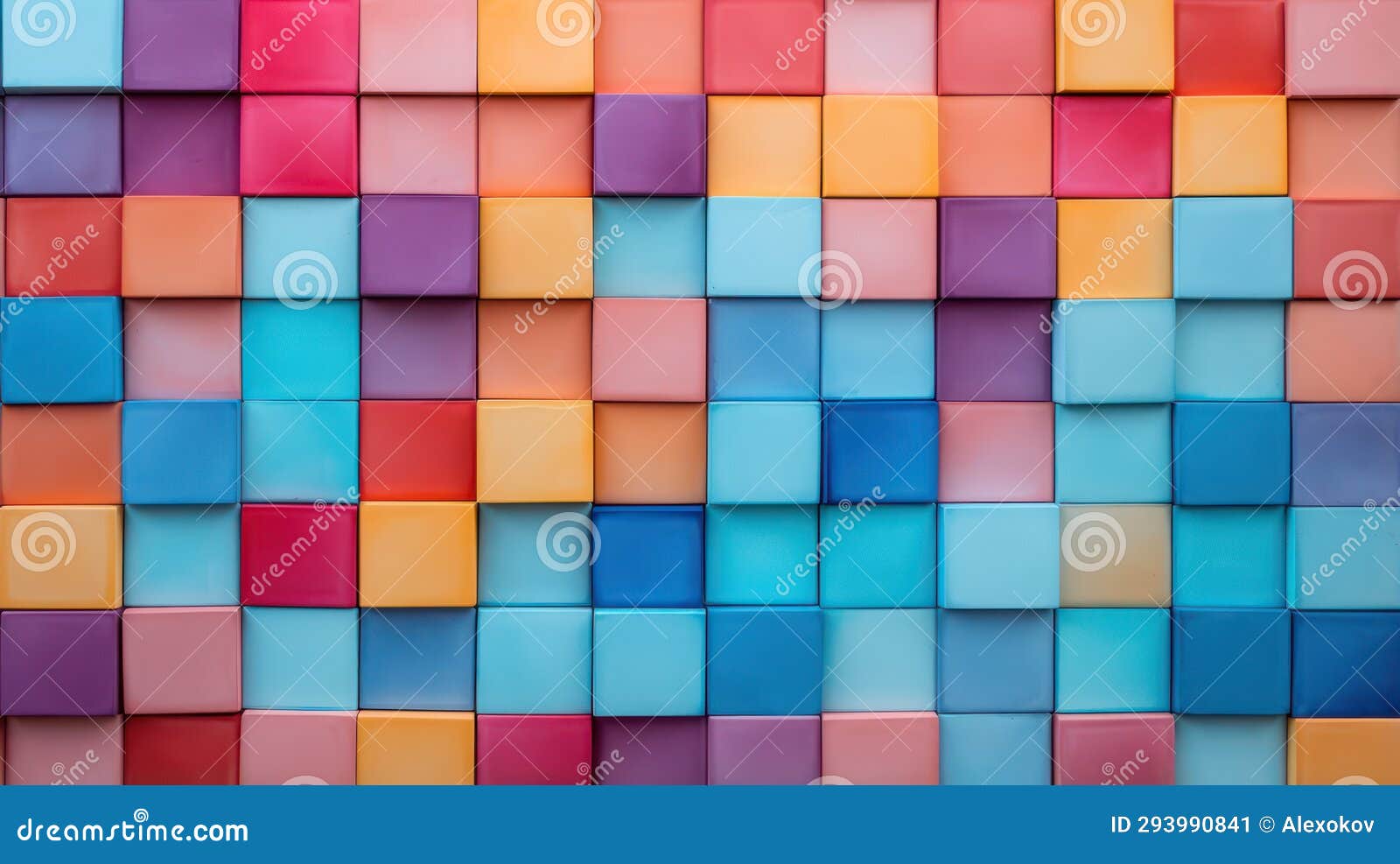 Colorful Square Tile Wall: a Minimalistic and Superb Clean Image AI ...