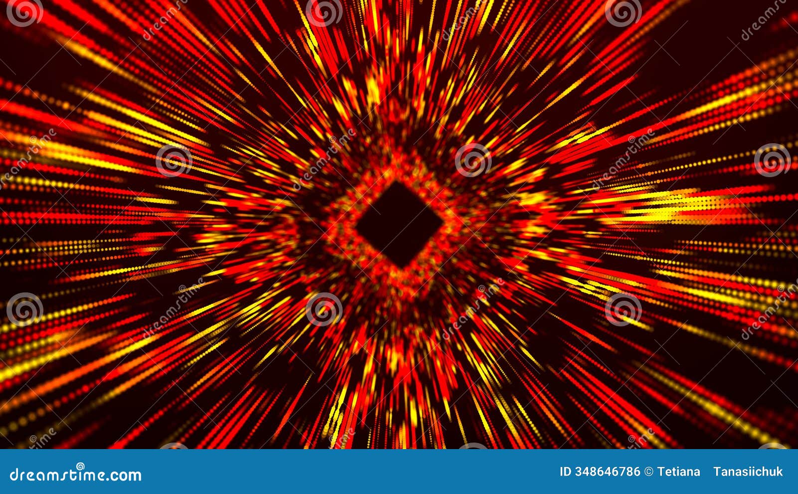 Colorful Square Tunnel Background. Abstract Digital Background. Big ...