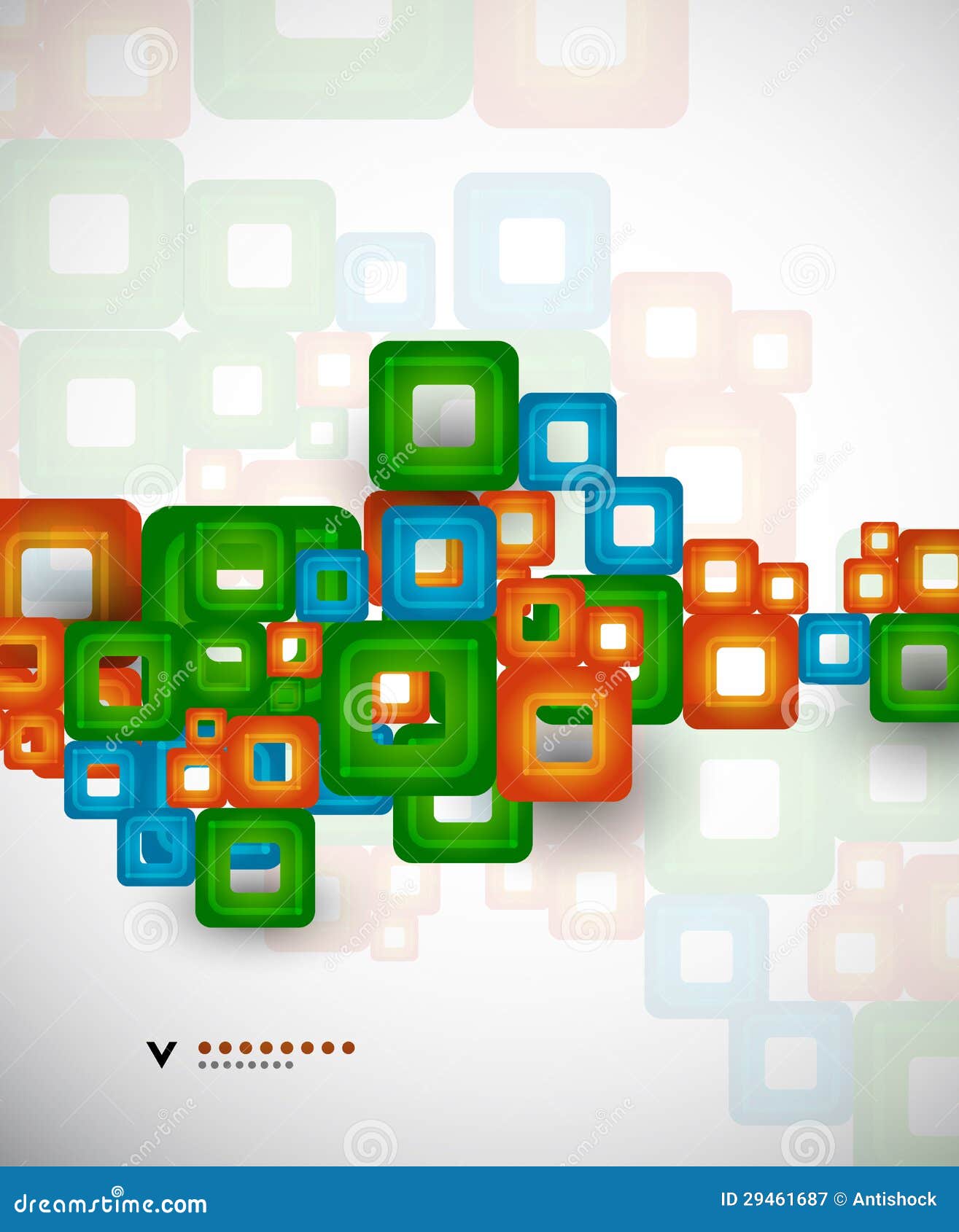Colorful Squares Abstract Design Template Stock Vector - Illustration ...
