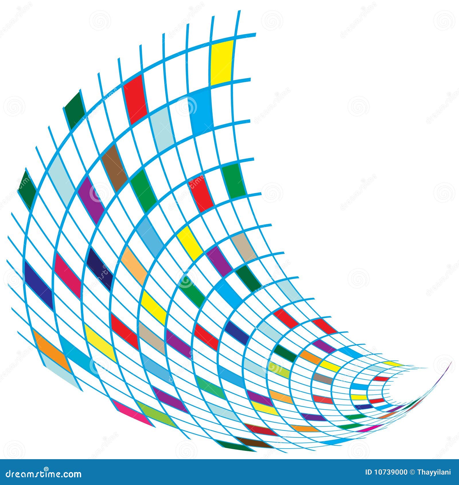 Colorful Squares Flying Effect Stock Vector - Illustration of blue ...