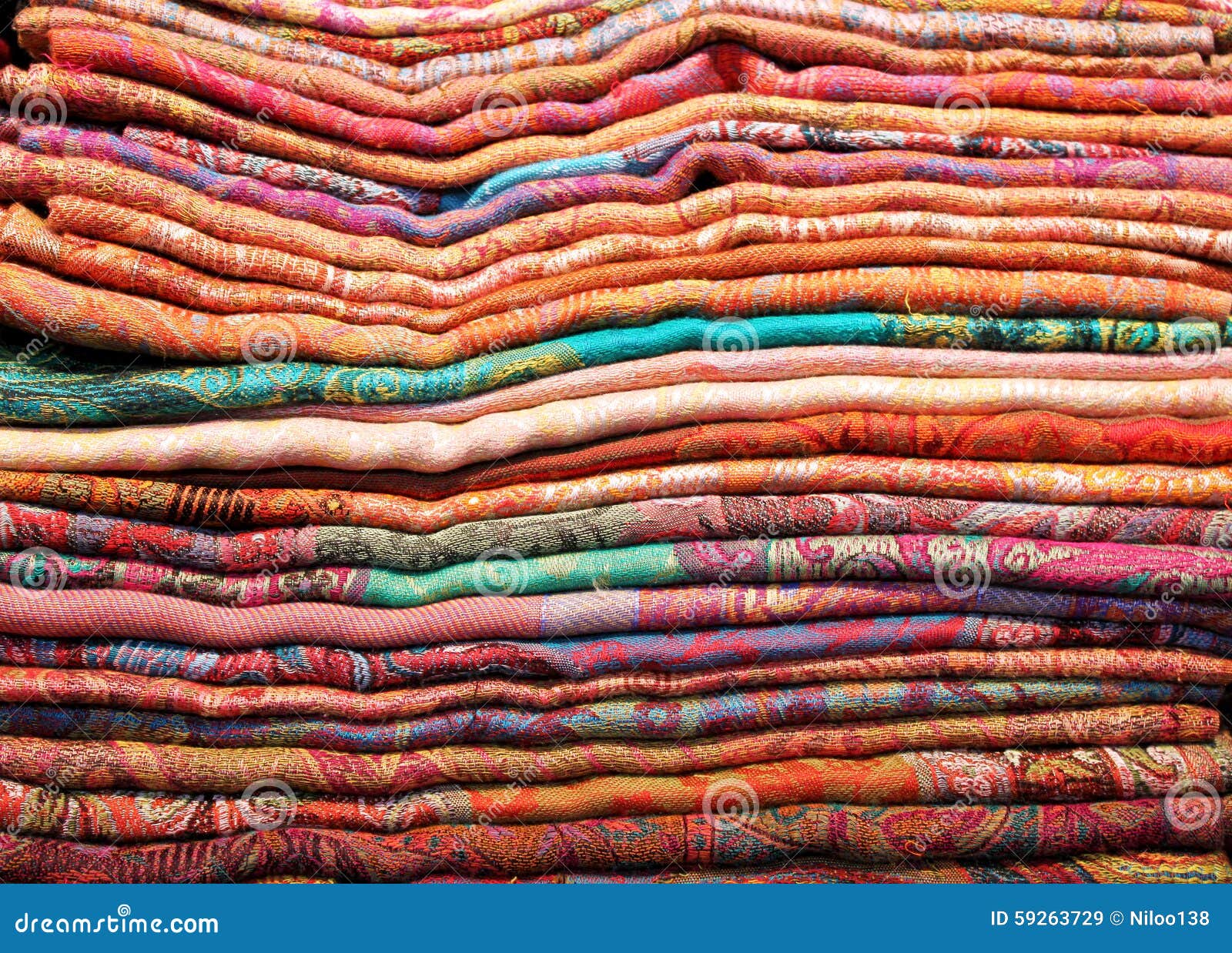 Colorful Stack of Cloth Fabrics Stock Image - Image of closeup, asian ...