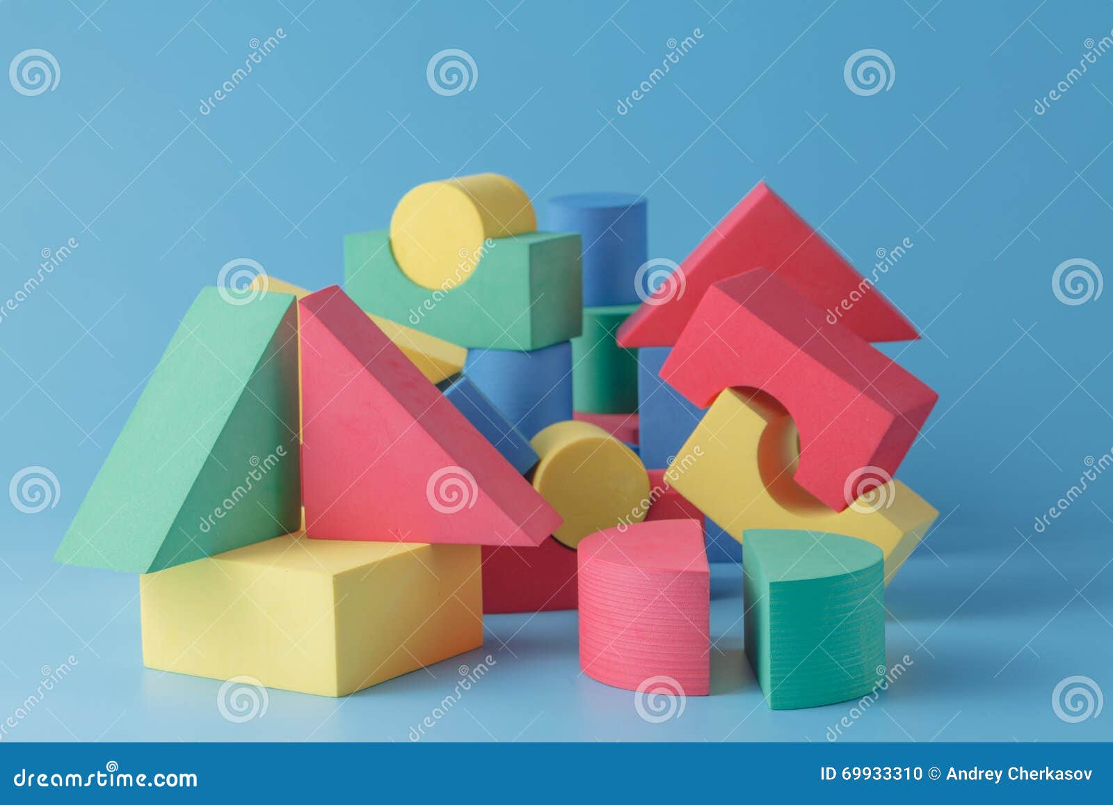 Colorful Stack of Cube Building Blocks Stock Photo - Image of childhood ...