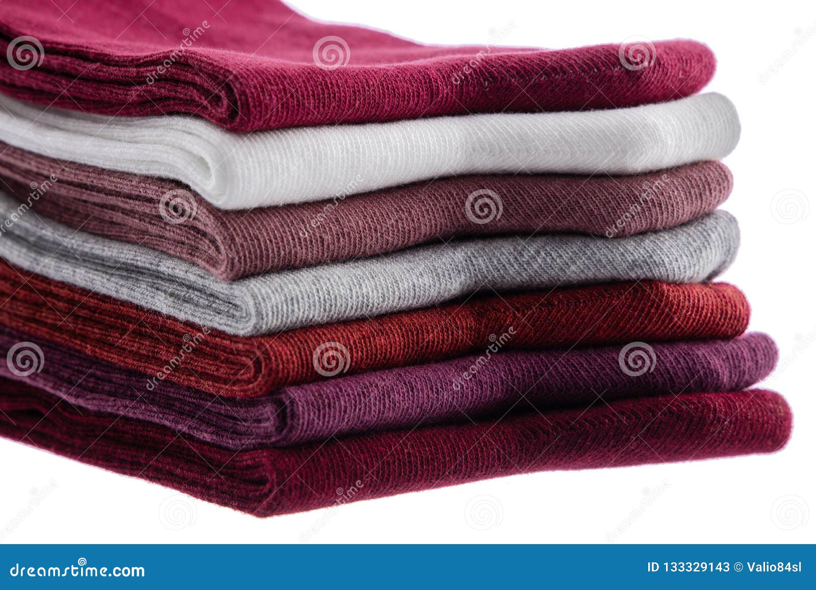 Colorful Stack of New Socks Isolated on White Background Stock Image ...