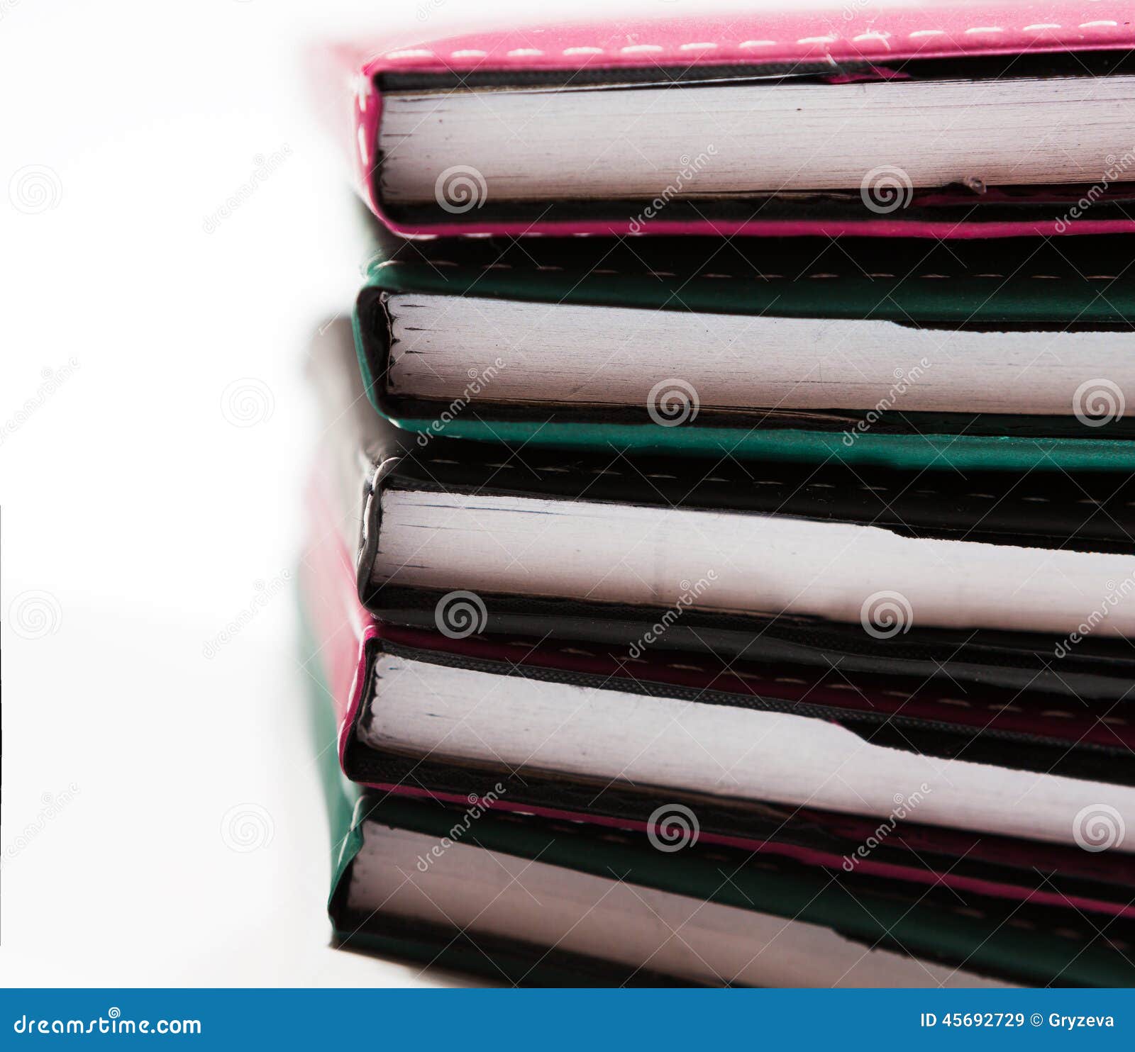 Colorful Stack of Notebooks Close Up Stock Image - Image of notepad ...