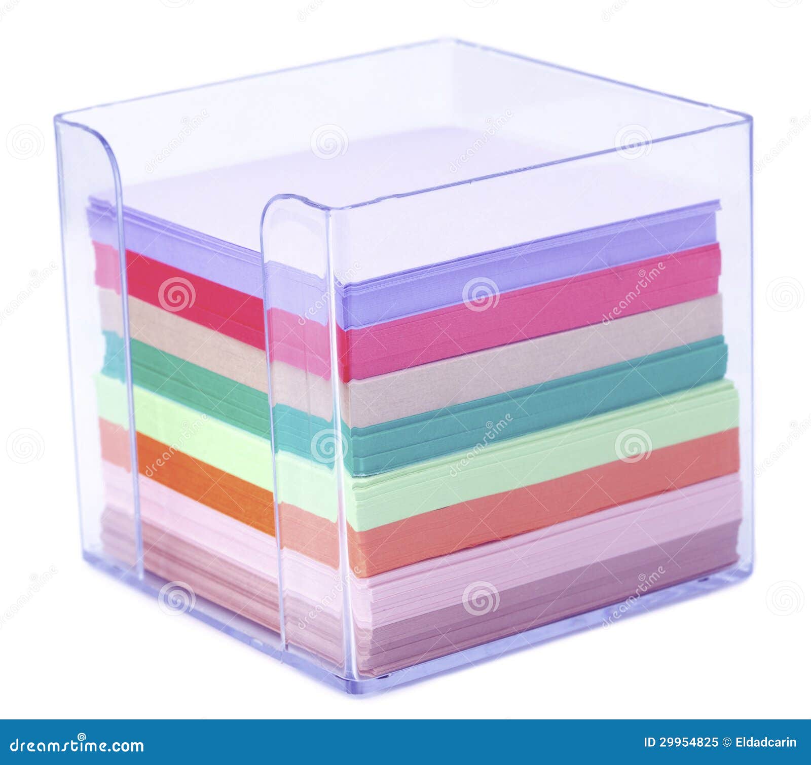 Isolated Office Notes in Holder Stock Image - Image of transparent ...