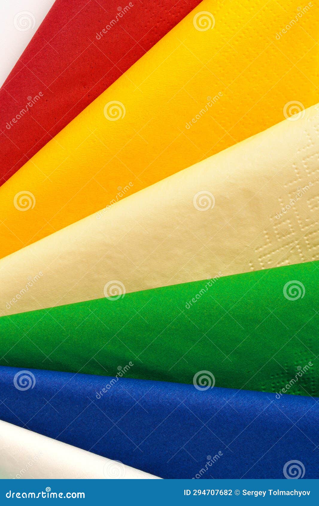 Colorful Stack of Paper Napkins on White Background Stock Photo - Image ...