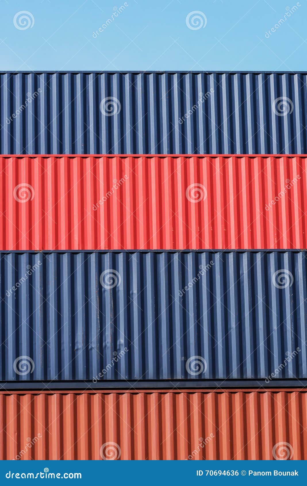Colorful Stack Pattern of Cargo Shipping Containers Stock Photo - Image ...