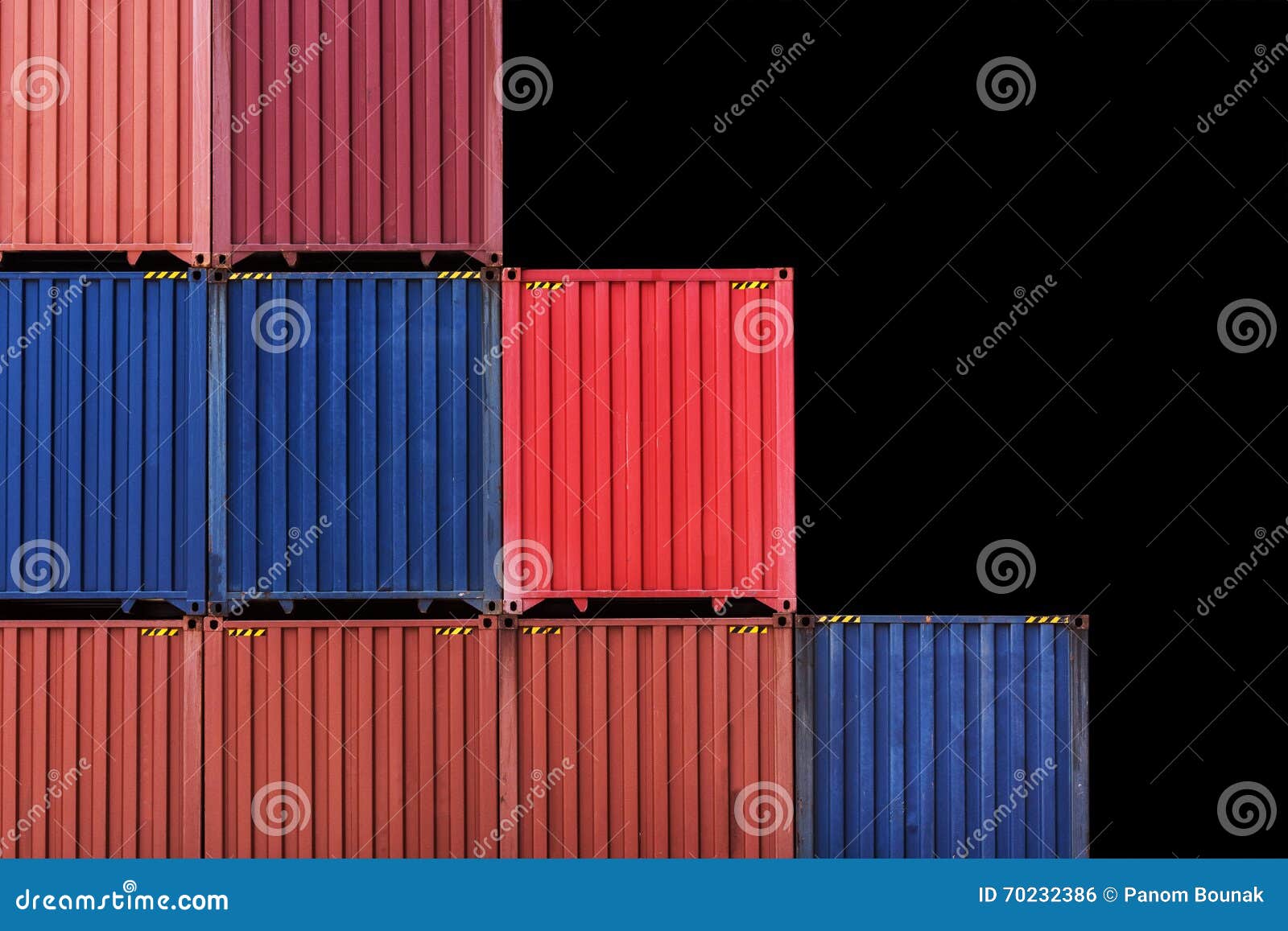 Colorful Stack Pattern of Cargo Shipping Containers Stock Photo - Image ...