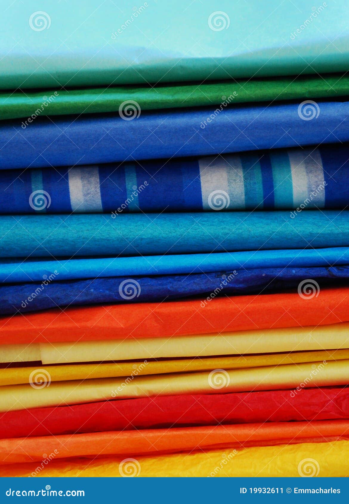 Colorful Stack of Tissue Paper Stock Image - Image of backgrounds ...