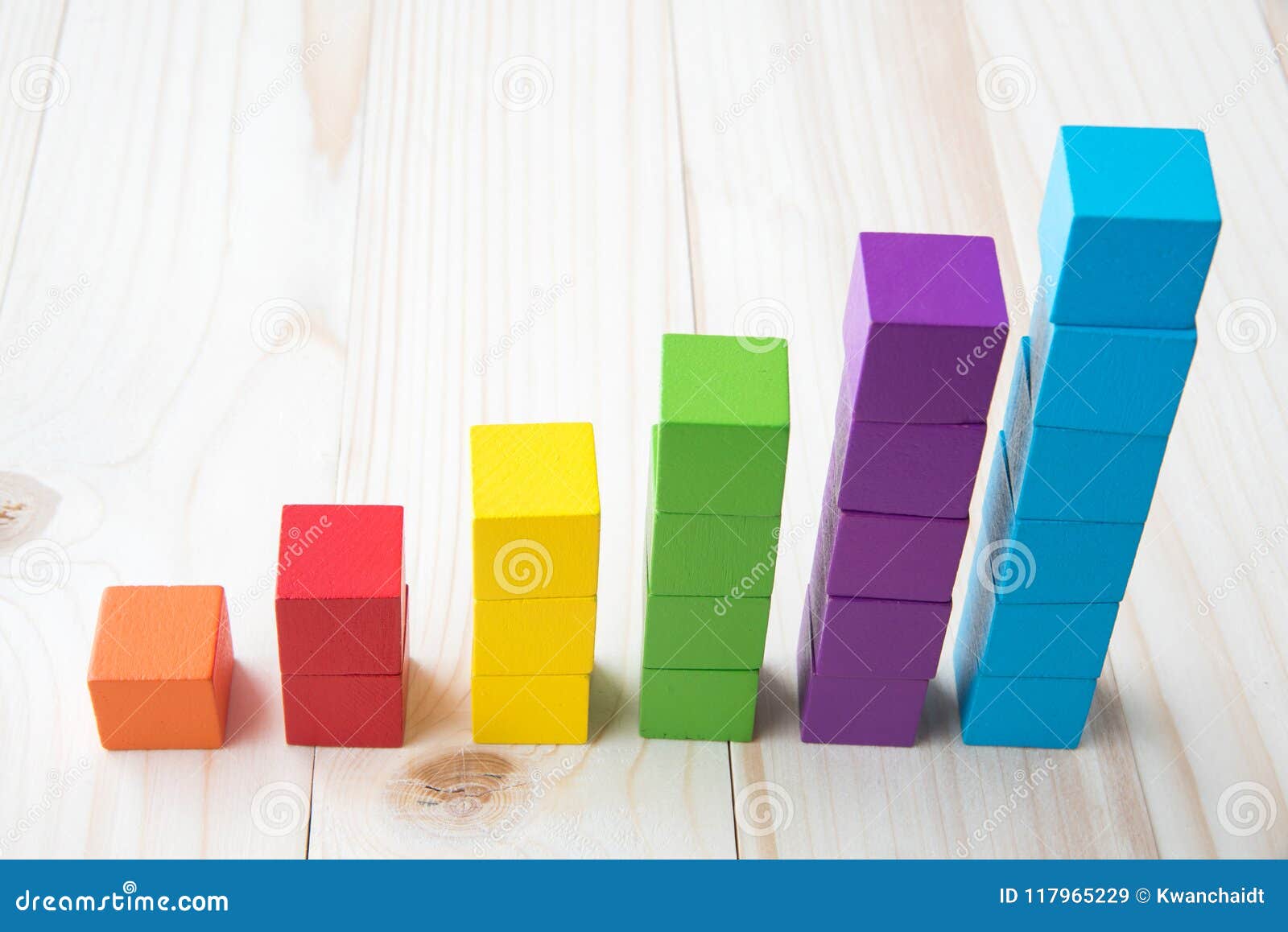 Colorful Stack of Wood Cube Building Blocks Stock Image - Image of ...