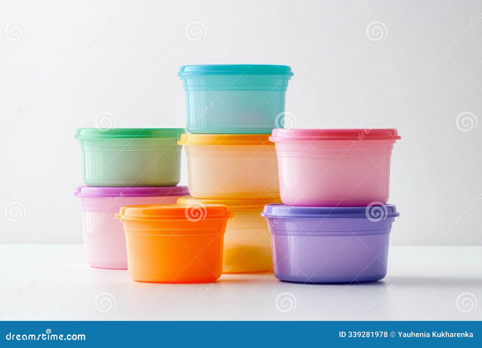 Colorful Stackable Plastic Containers Royalty-Free Stock Photography ...