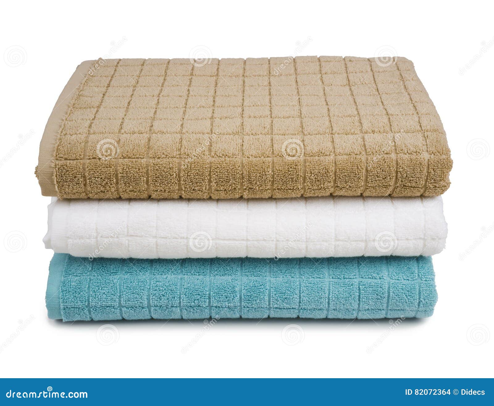 Colorful Stacked Bath Towels Isolated on White Background Stock Photo ...
