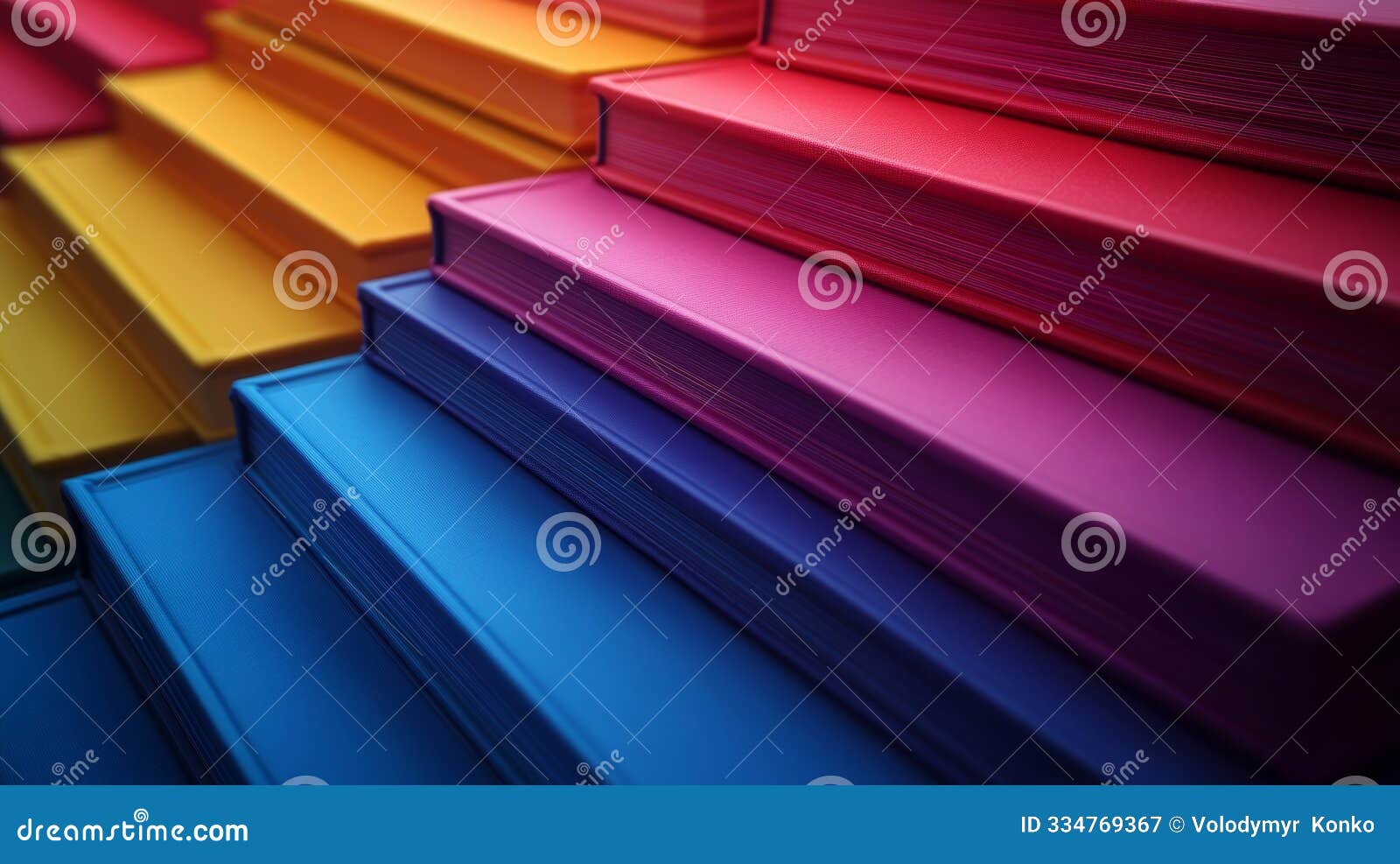 Colorful Stacked Books Forming a Staircase Stock Image - Image of back ...