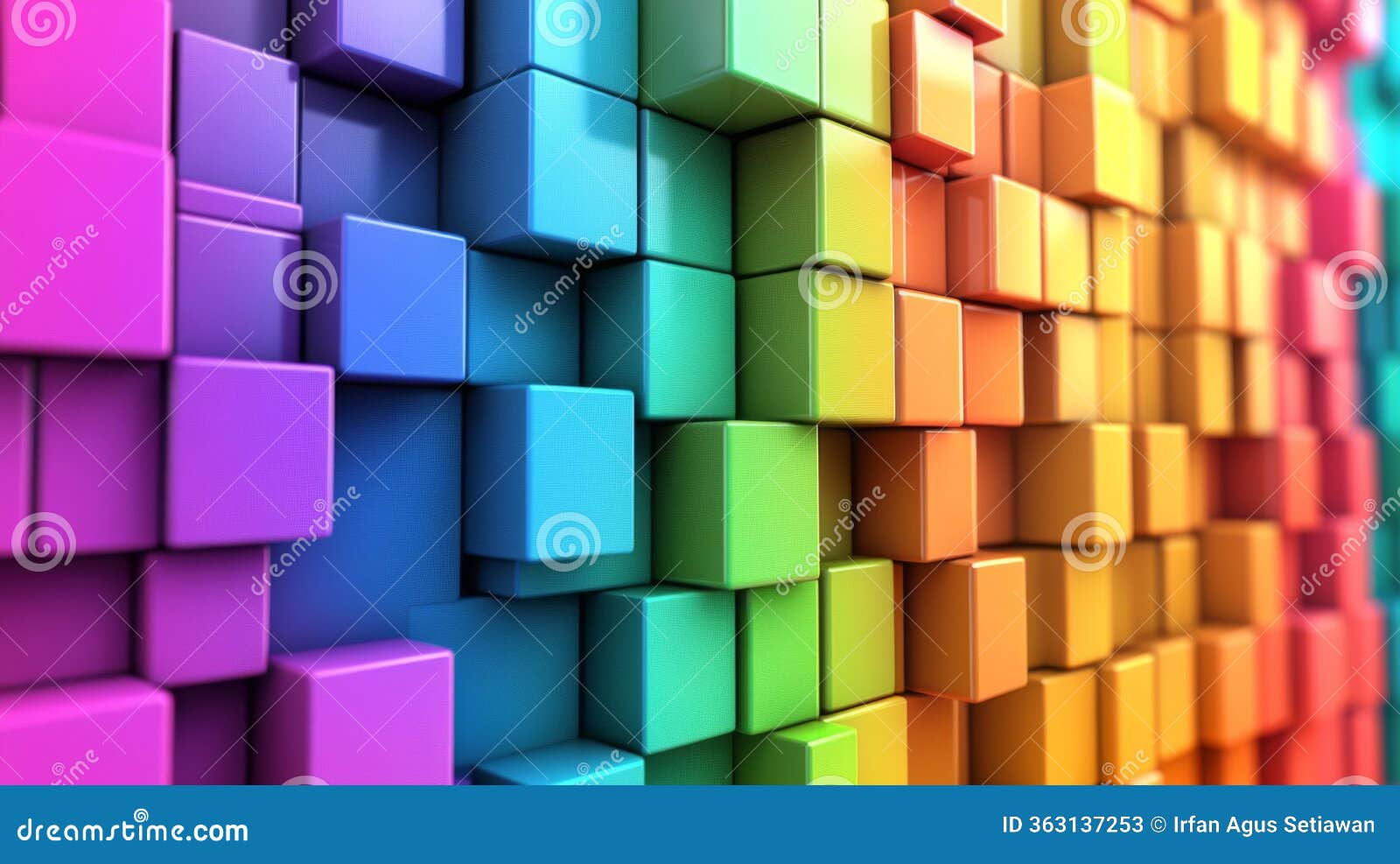 Colorful Stacked Rectangular Blocks Structure Stock Image ...