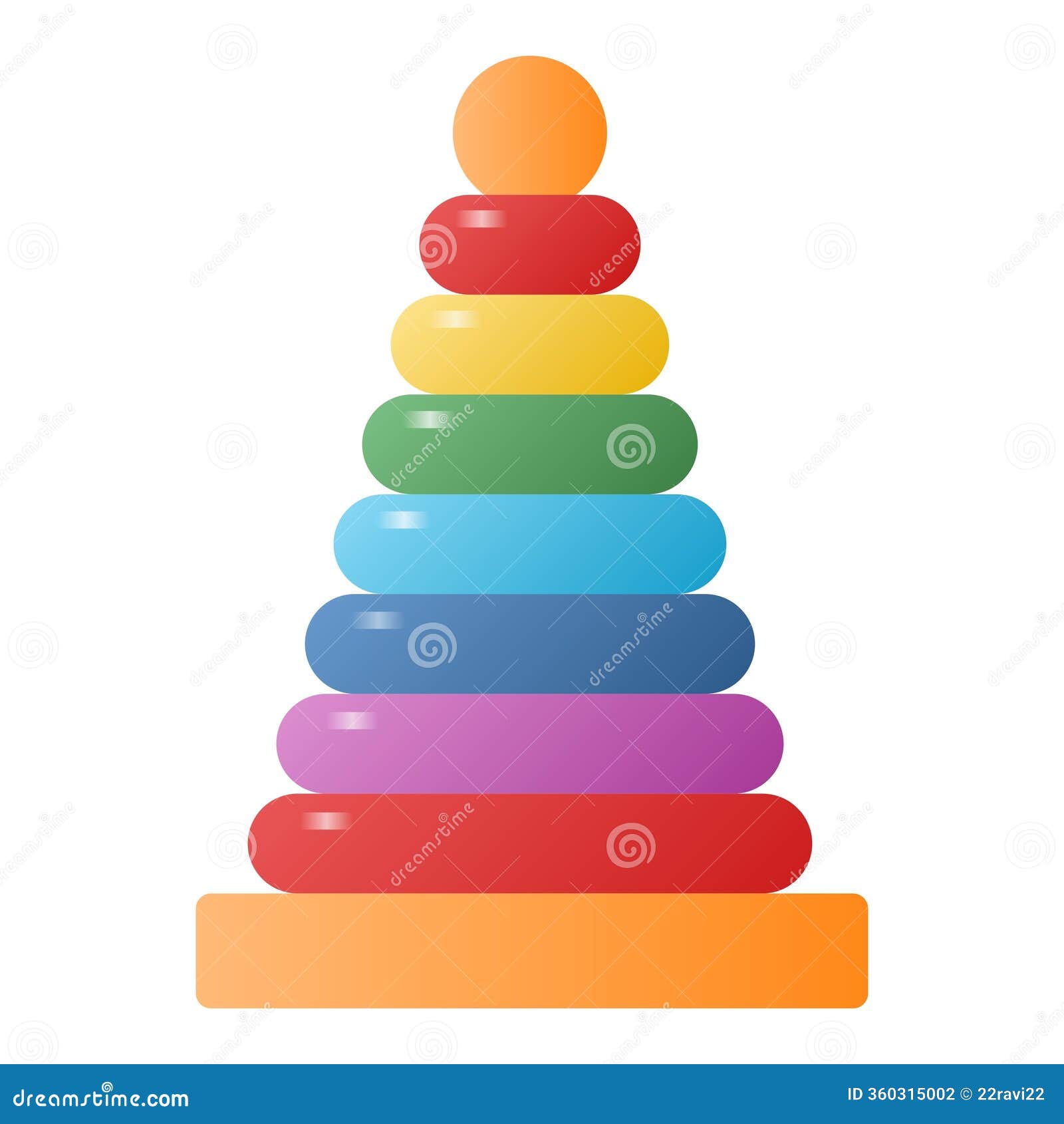 Colorful Stacking Toys for Children Vector Stock Vector - Illustration ...