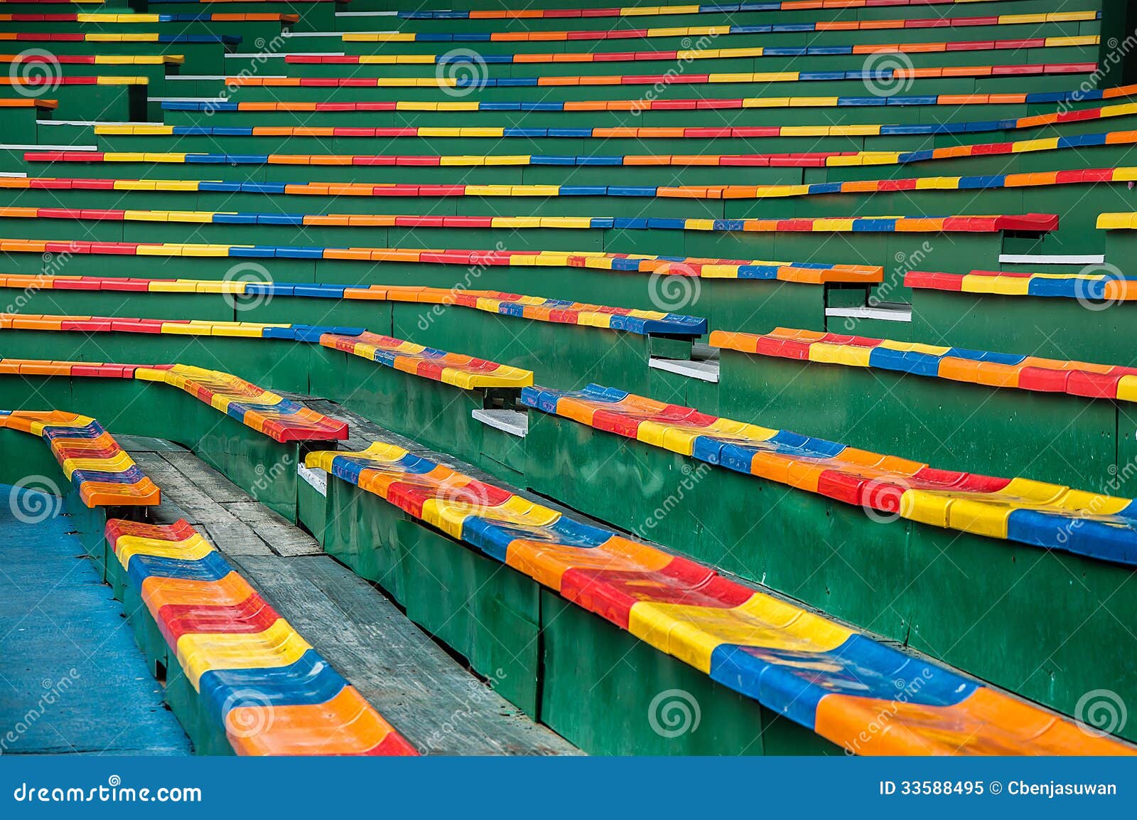 Colorful of stadium seats stock image. Image of baseball - 33588495