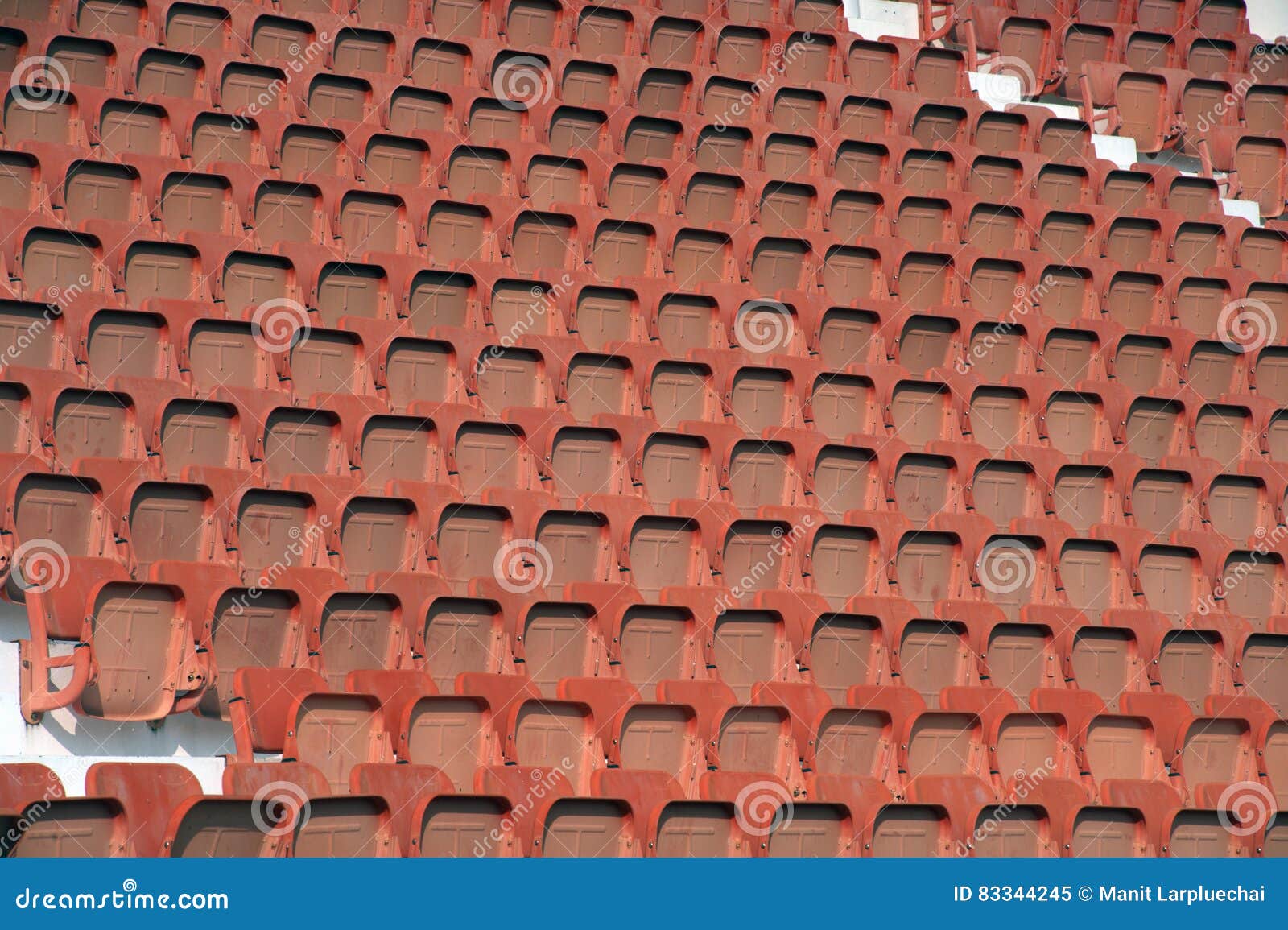 Colorful of Stadium Seats in Background. Stock Image - Image of ...