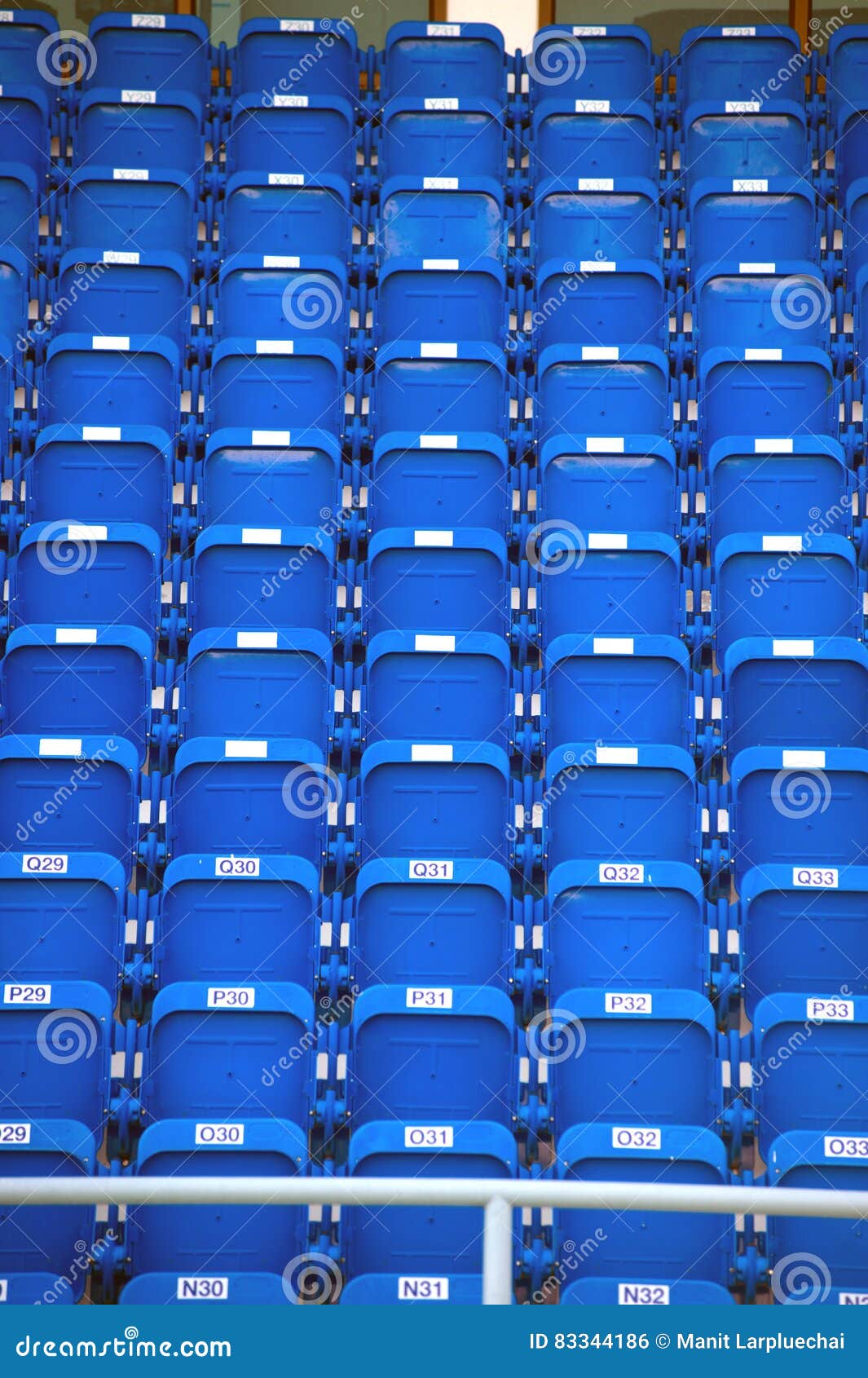 Colorful of Stadium Seats in Background. Stock Photo - Image of ...