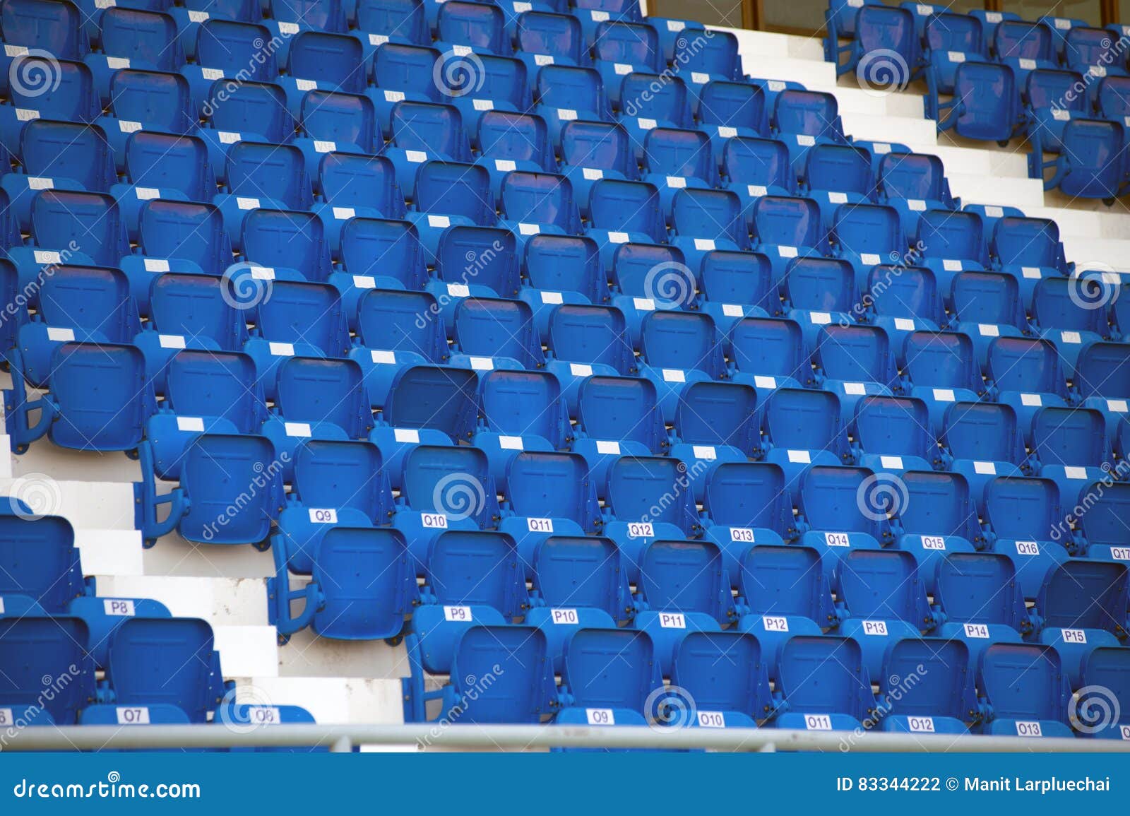 Colorful of Stadium Seats in Background. Stock Photo - Image of ...