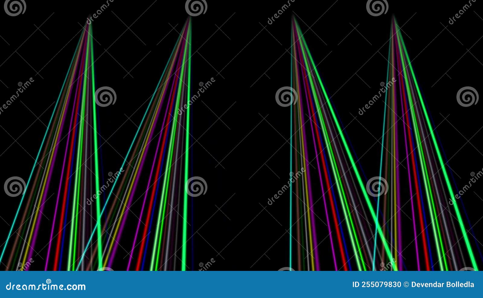 Colorful Stage Lights Motion Graphics with Night Background Stock ...