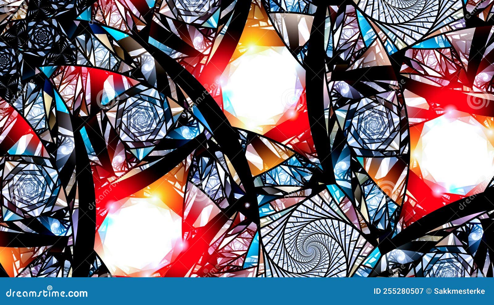Colorful Stained-glass Abstract Background Stock Illustration ...
