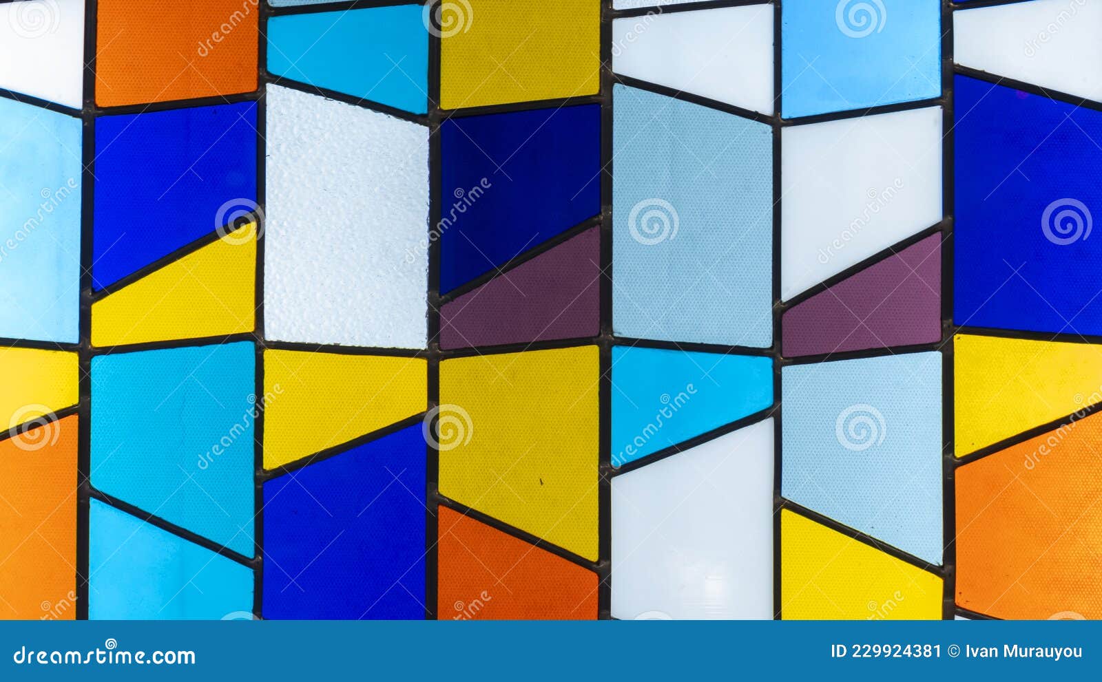Colorful Stained Glass Background Abstract. Medieval Random Pieces of ...