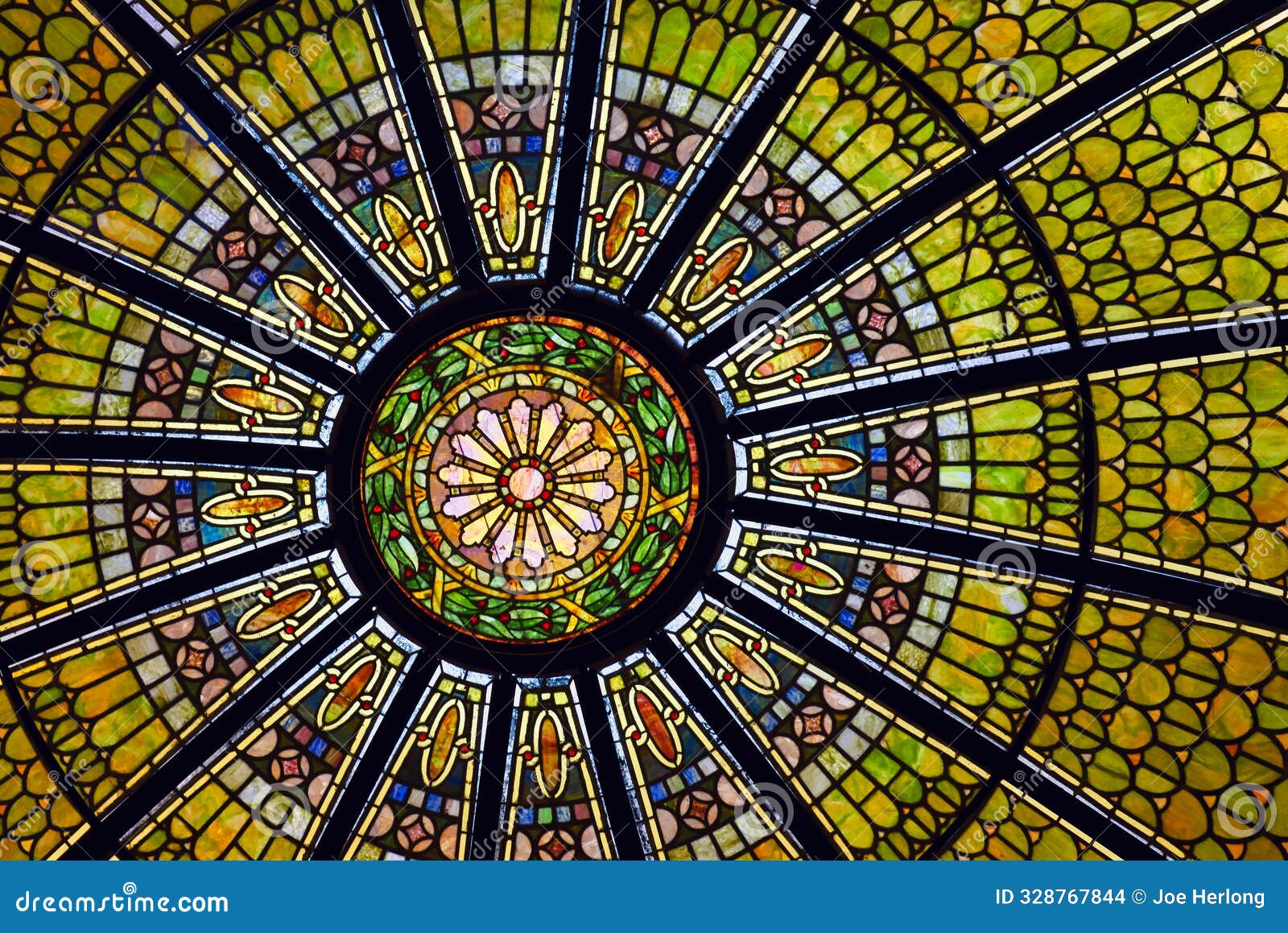 Foyer With Stained Glass Door Windows Stock Photography | CartoonDealer ...