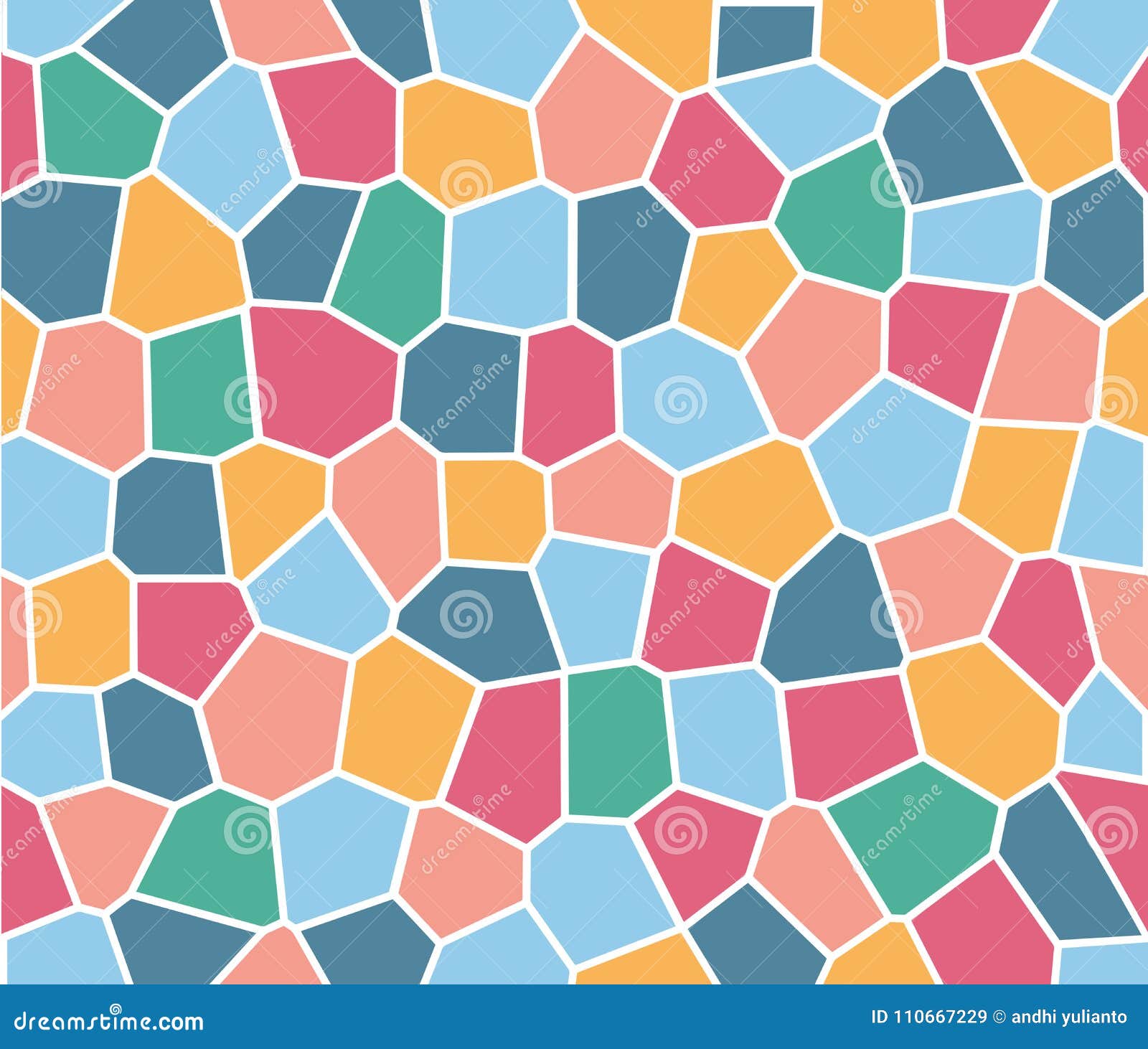 Colorful Stained Glass Tile Vector Seamless Pattern Stock Illustration ...