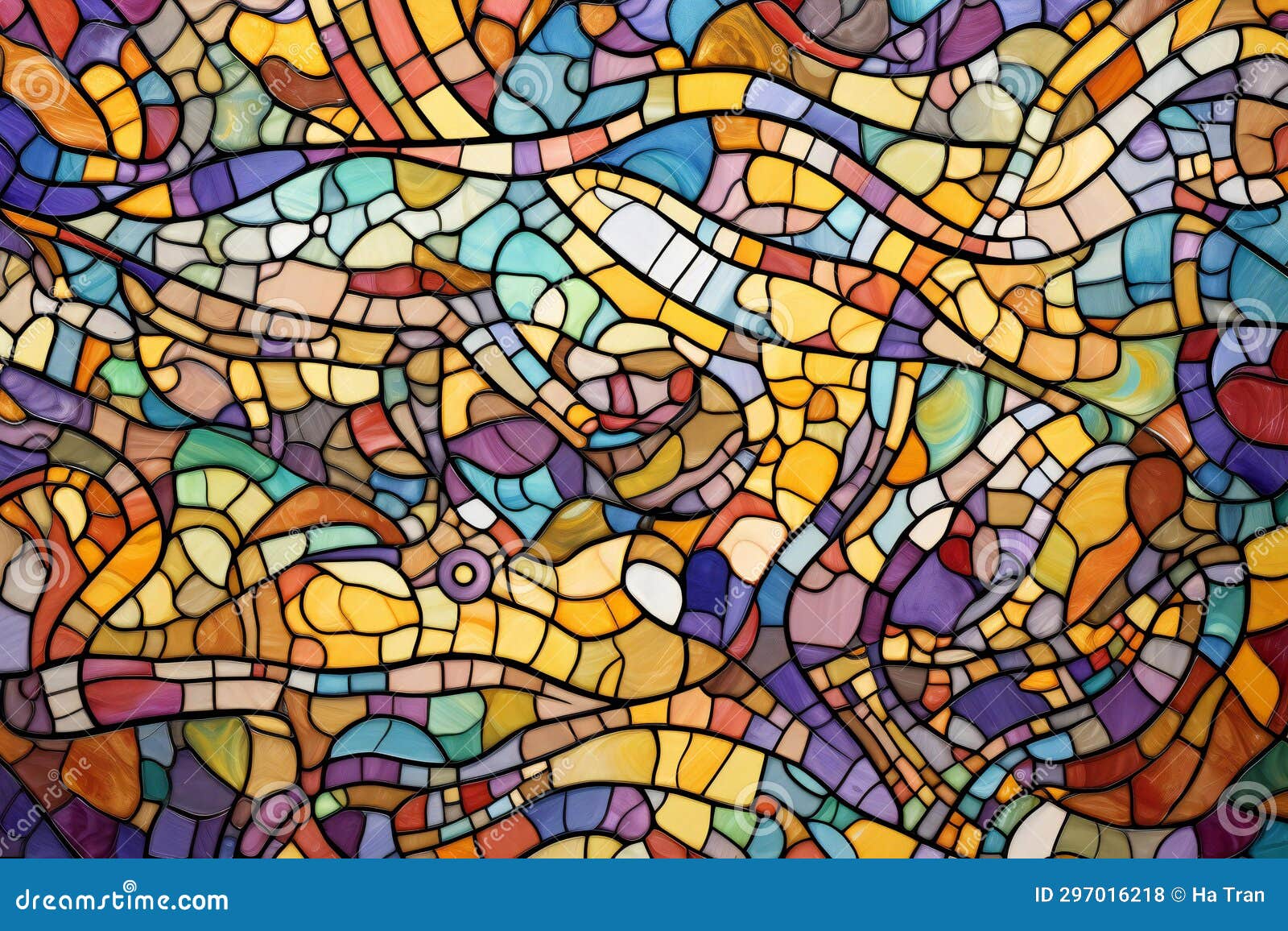 Colorful Stained Glass Window Background, Abstract Colorful Stained ...