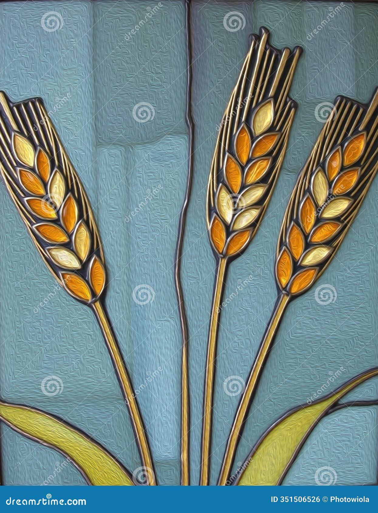 Colorful Stained Glass Window. Botanical Pattern. Multicolored Interior ...