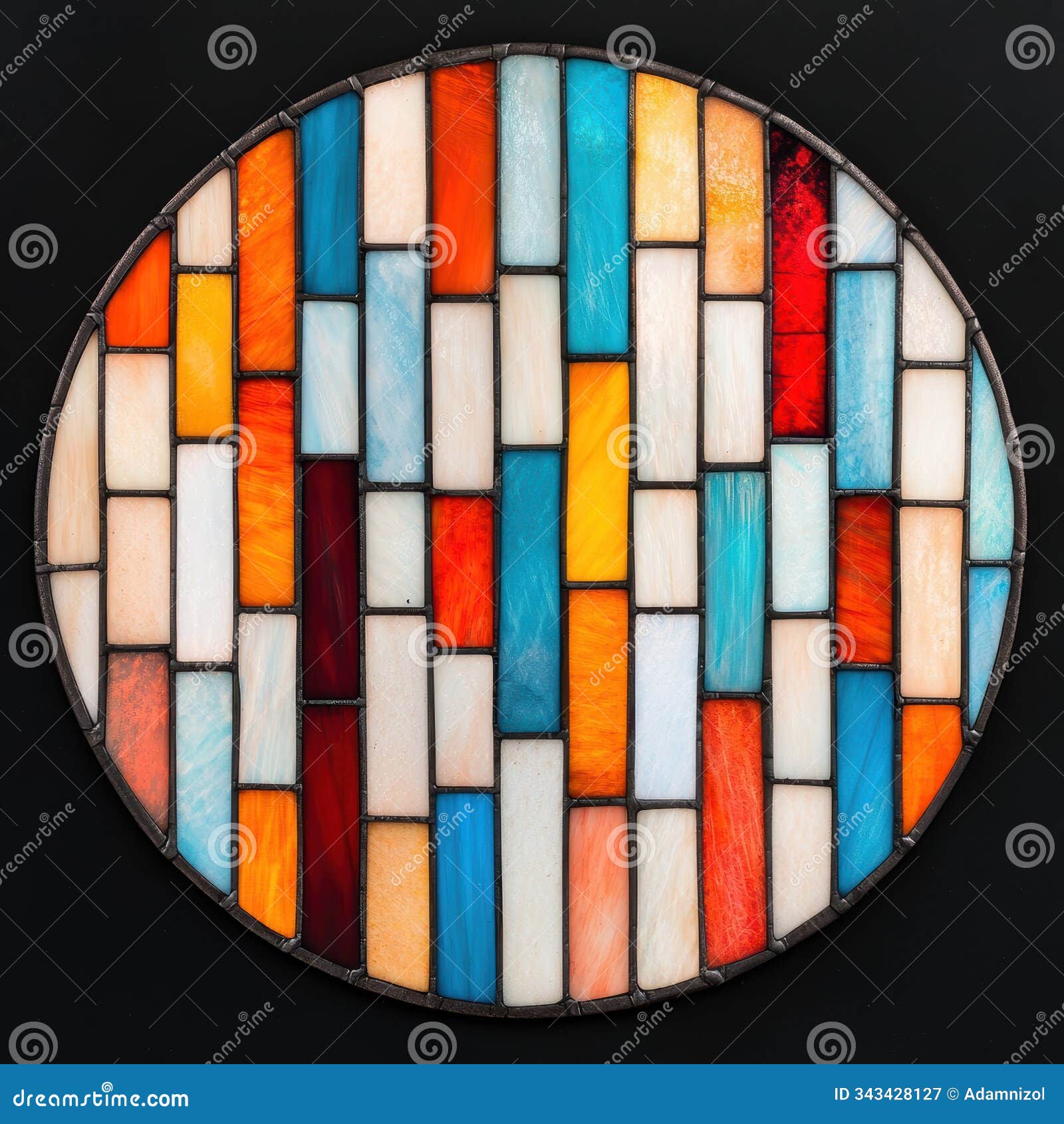 Colorful Stained Glass Window Pattern Stock Illustration - Illustration ...