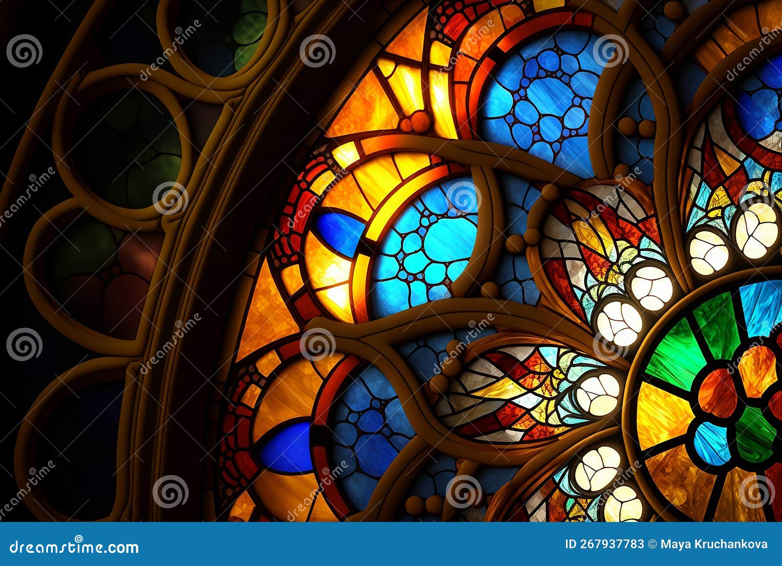 Stained glass windows stock illustration. Illustration of generated ...