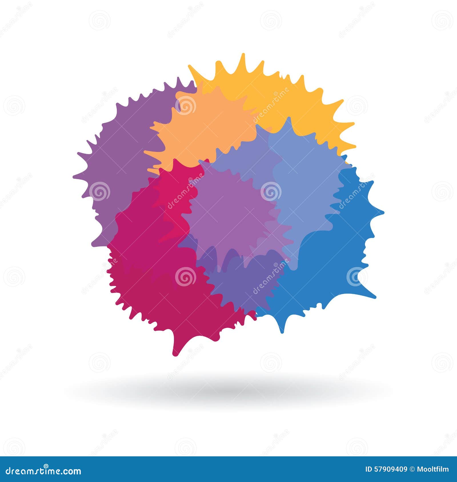Colorful stains icon stock vector. Illustration of hipster - 57909409