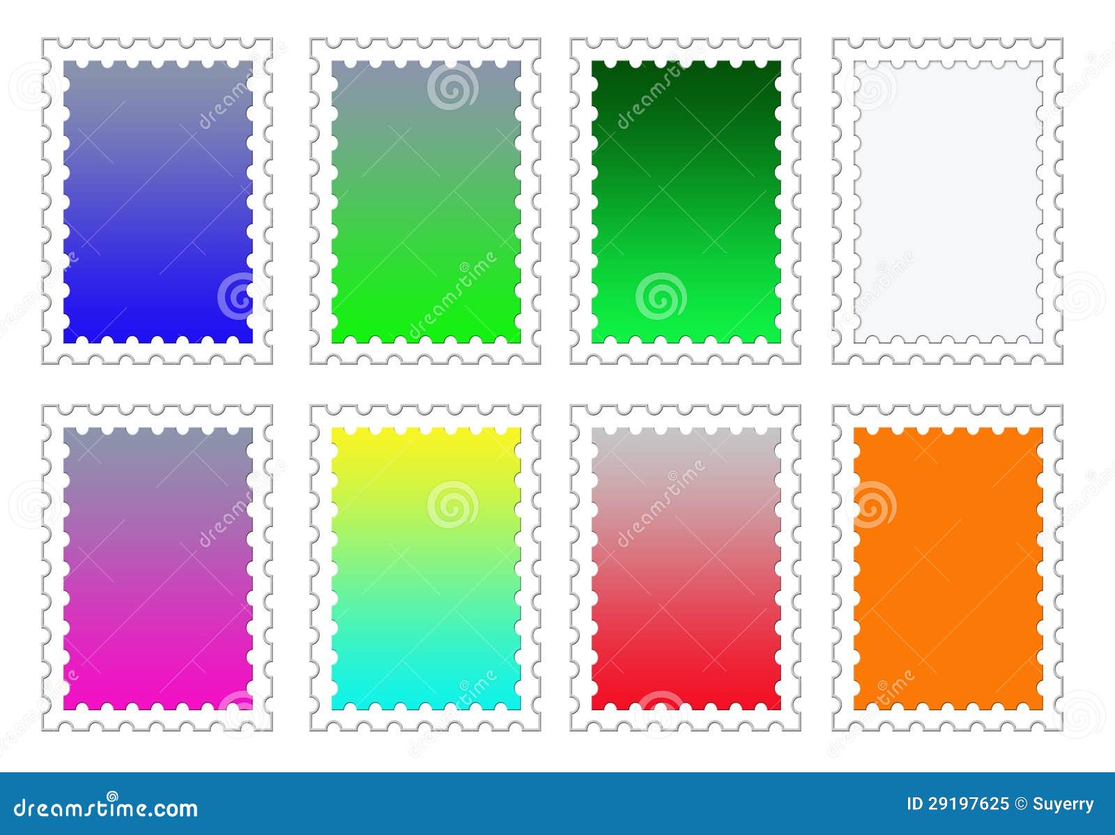 Colorful Stamp Backgrounds Set PNG Stock Illustration - Illustration of ...