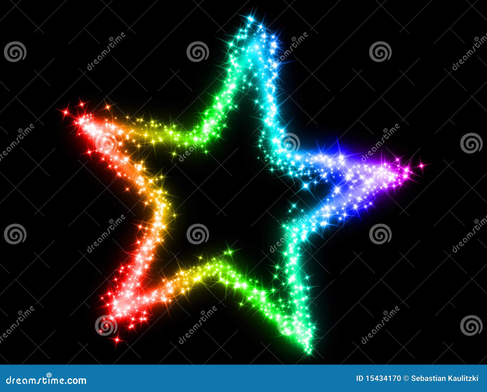 Colorful star stock illustration. Illustration of glitter - 15434170