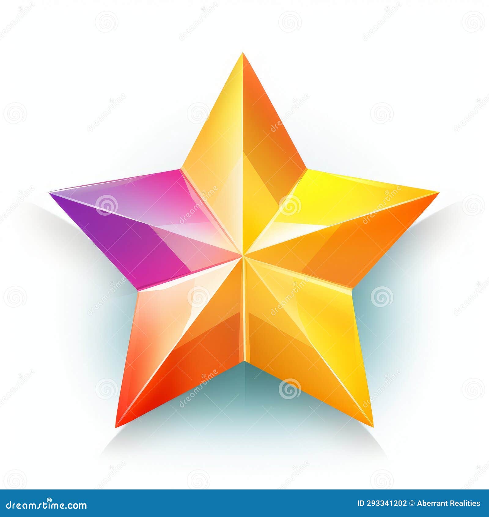 A Colorful Star Icon on a White Background Stock Illustration ...