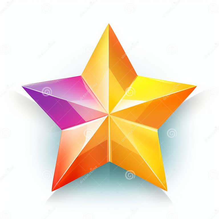 A Colorful Star Icon on a White Background Stock Illustration ...