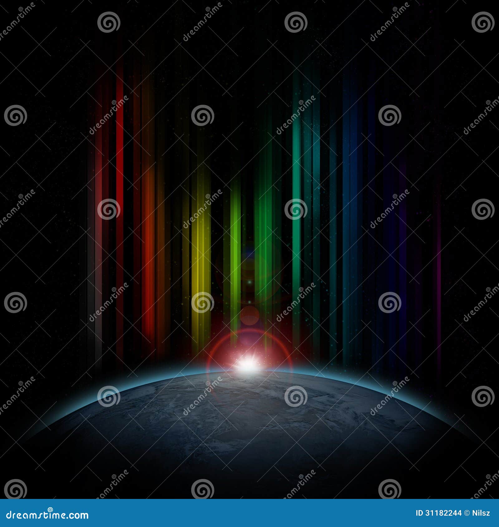 Colorful Star Lights stock illustration. Illustration of light - 31182244