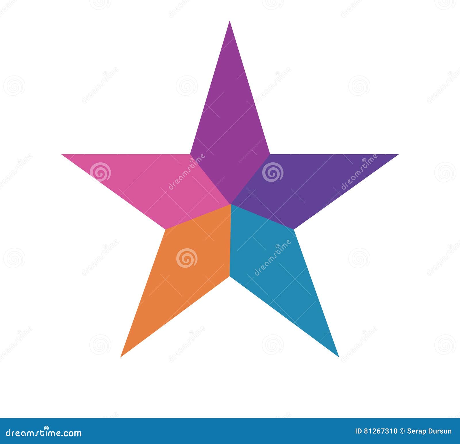 Colorful Star Logo stock vector. Illustration of insignia - 81267310